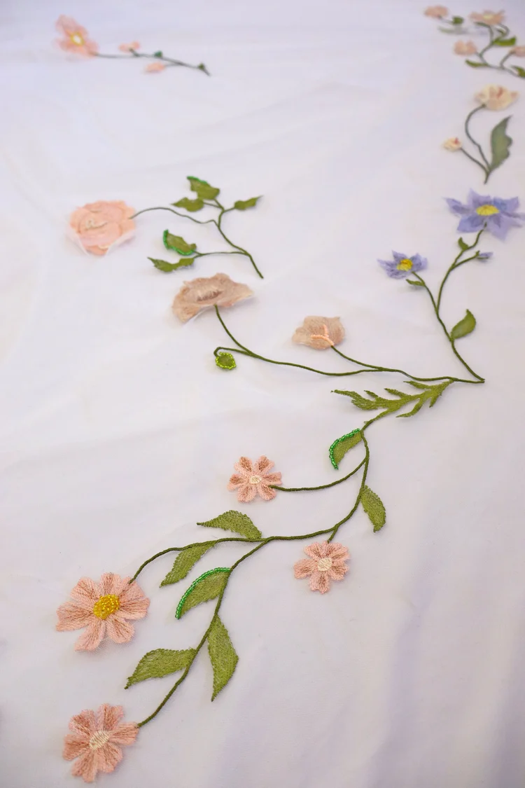 Floral Embroidered Wedding Veils — Natasha Nicole Studio Embroidered ...