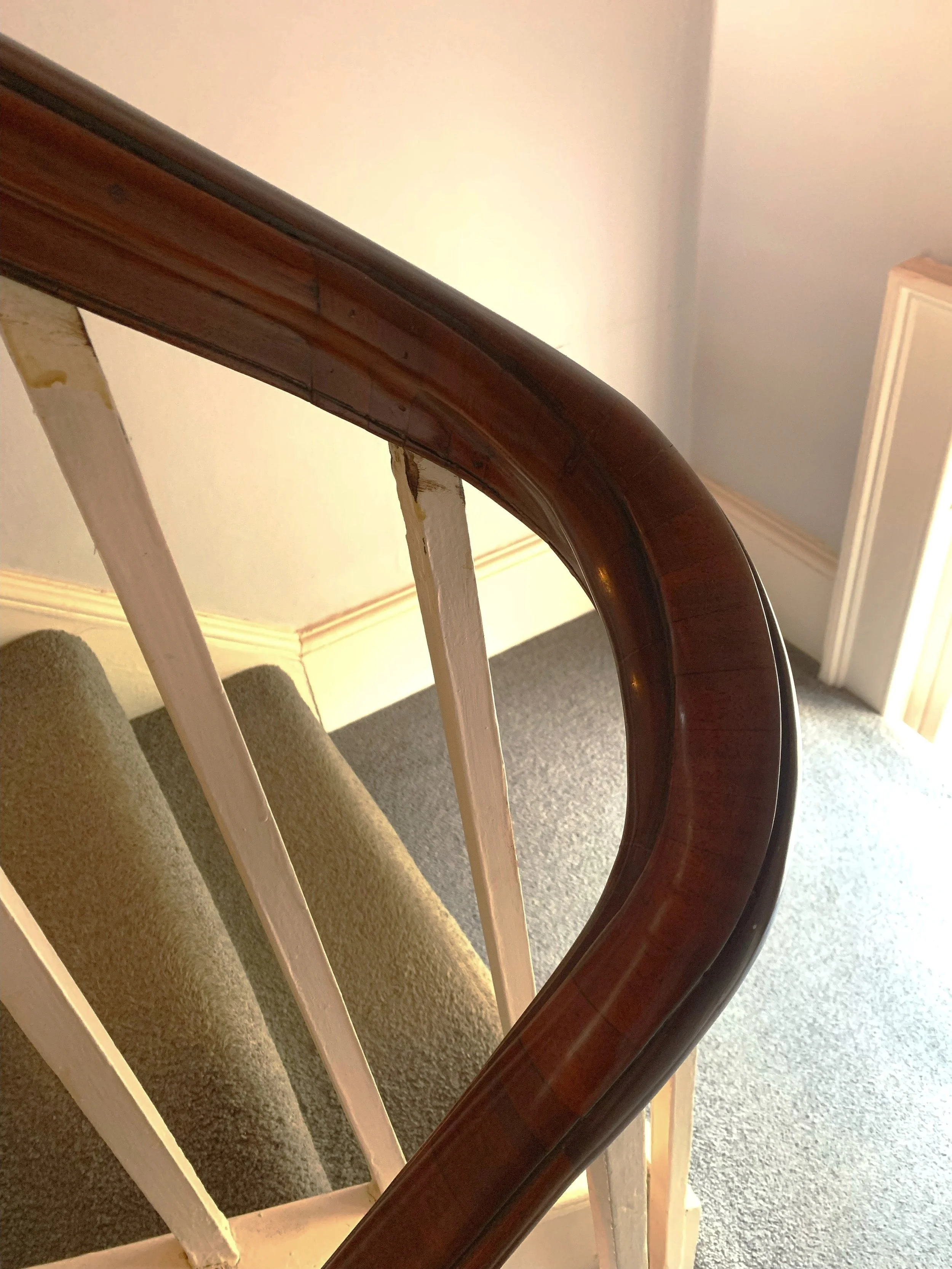 mahogany handrail restorer, mahogany handrail restoration, Georgian ...