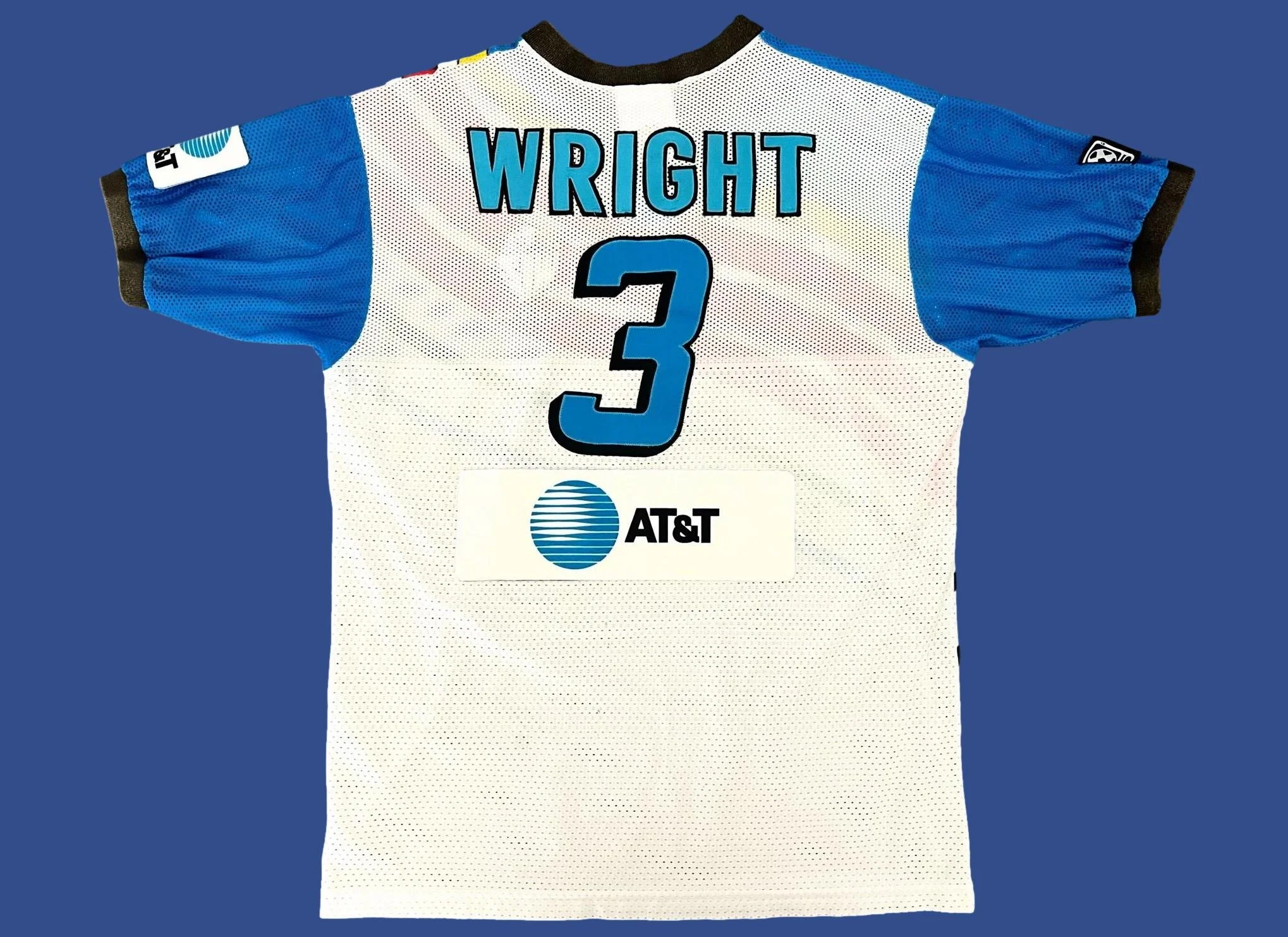 Paul Wright 1996 Kansas City Wiz Secondary Match Worn Shirt — Blue Hell ...
