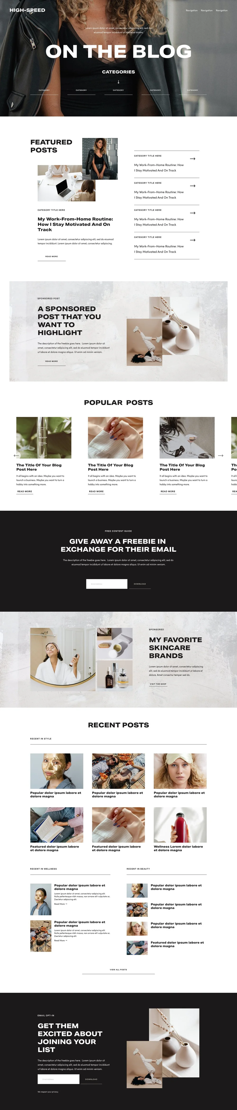 Blog Page Squarespace Add-on Template by GoLive