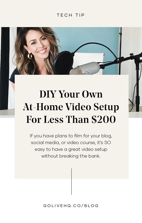 DIY Your Own At-Home Video Setup For Less Than $200