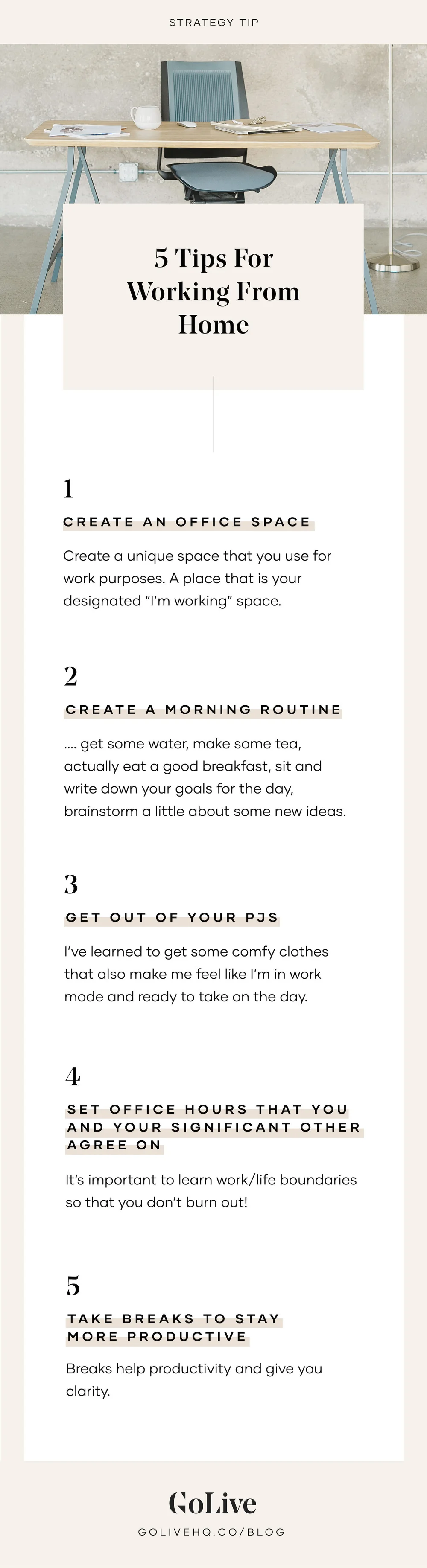 5 Tips For Working From Home