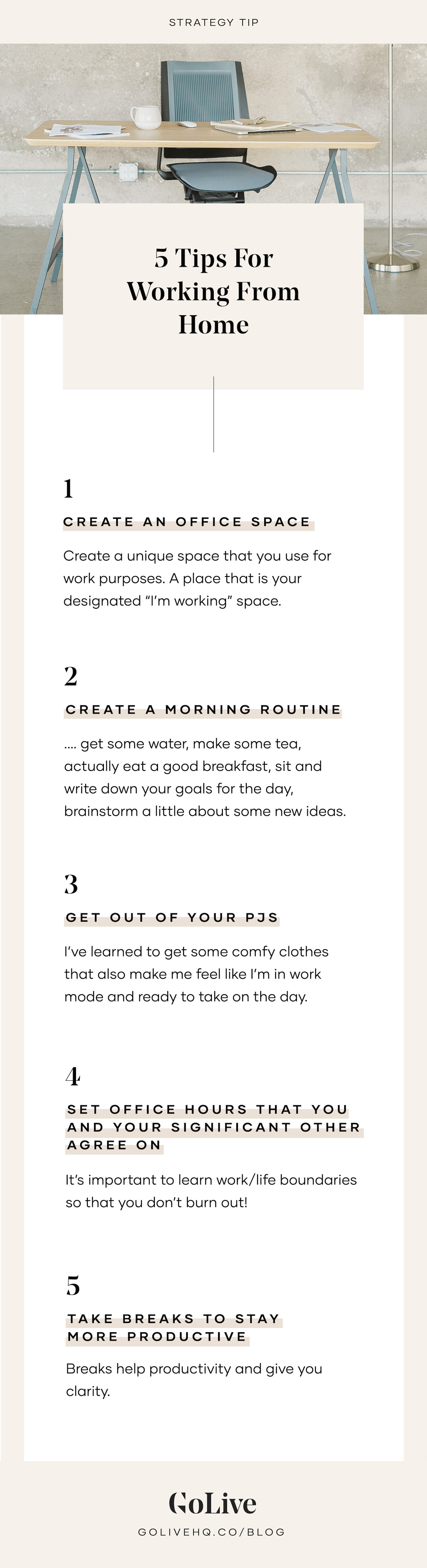 5 Tips For Working From Home