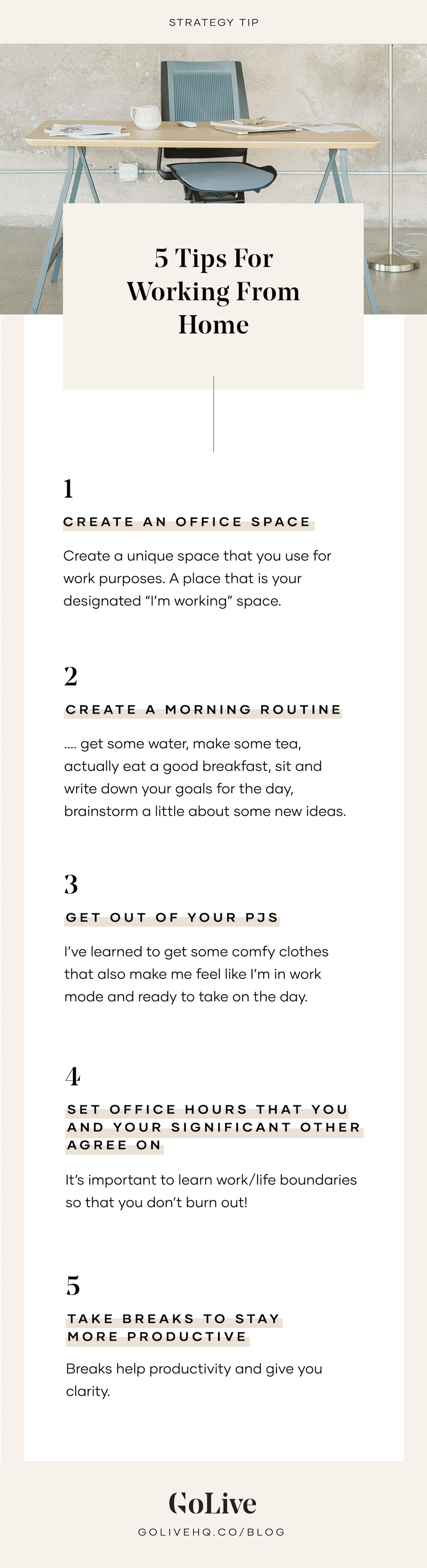 5 Tips For Working From Home