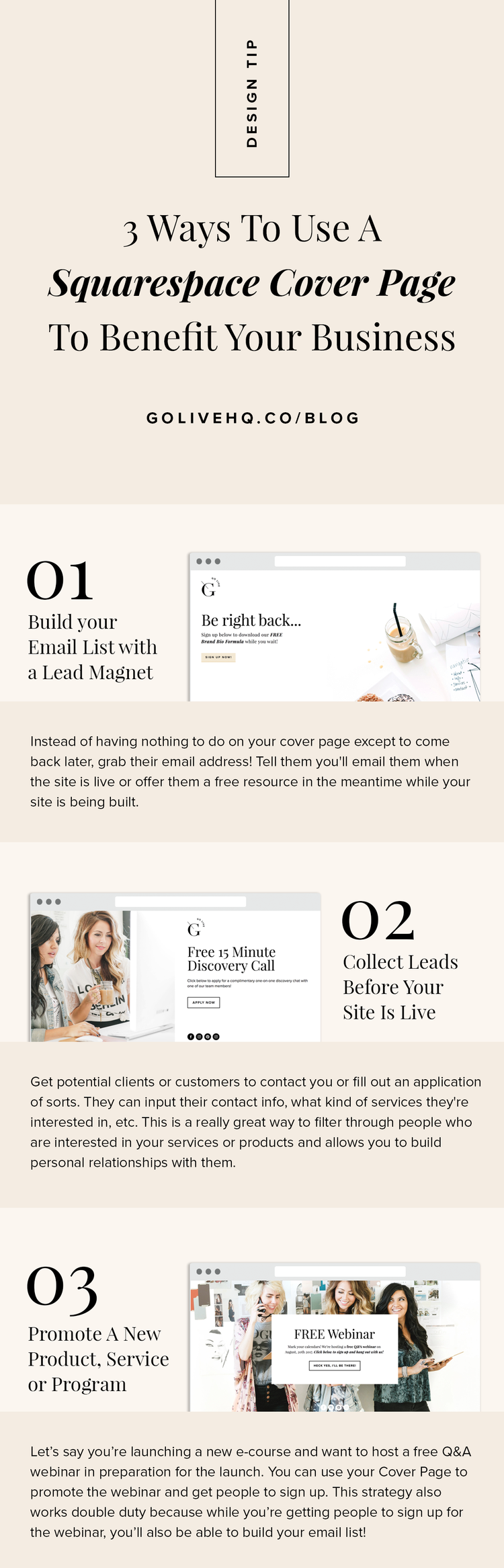 3 Ways To Use A Squarespace Cover Page To Benefit Your Business