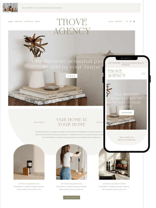 Modern Website Template | Agency Squarespace Website Template by GoLive