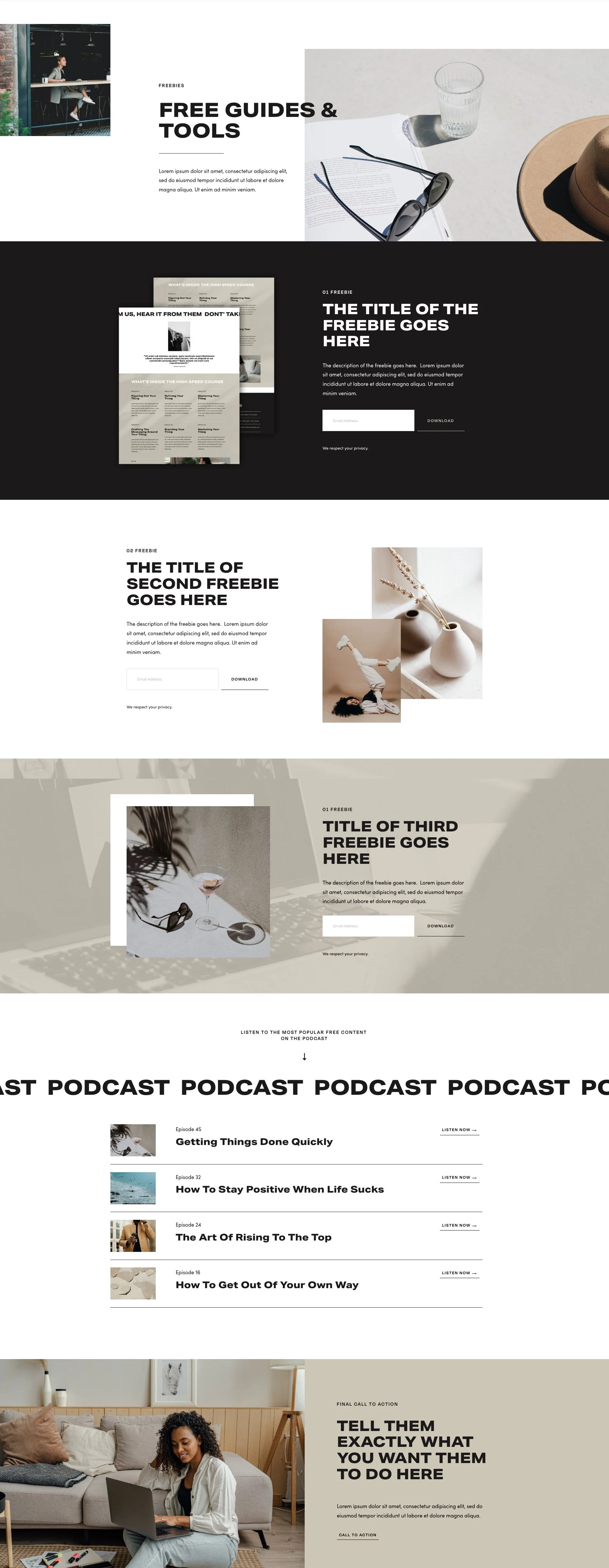 Freebie & Resource Page Template | Squarespace Add-on Page by GoLive