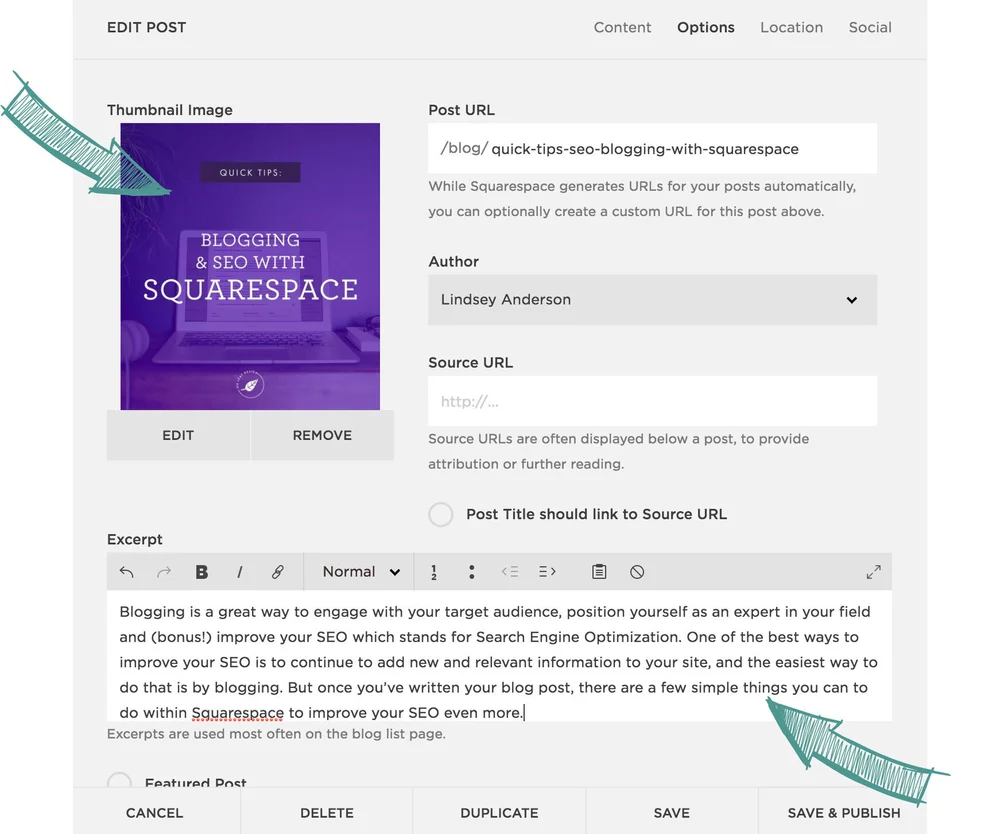 Quick Tips: SEO & Blogging With Squarespace — Six Leaf Design ...