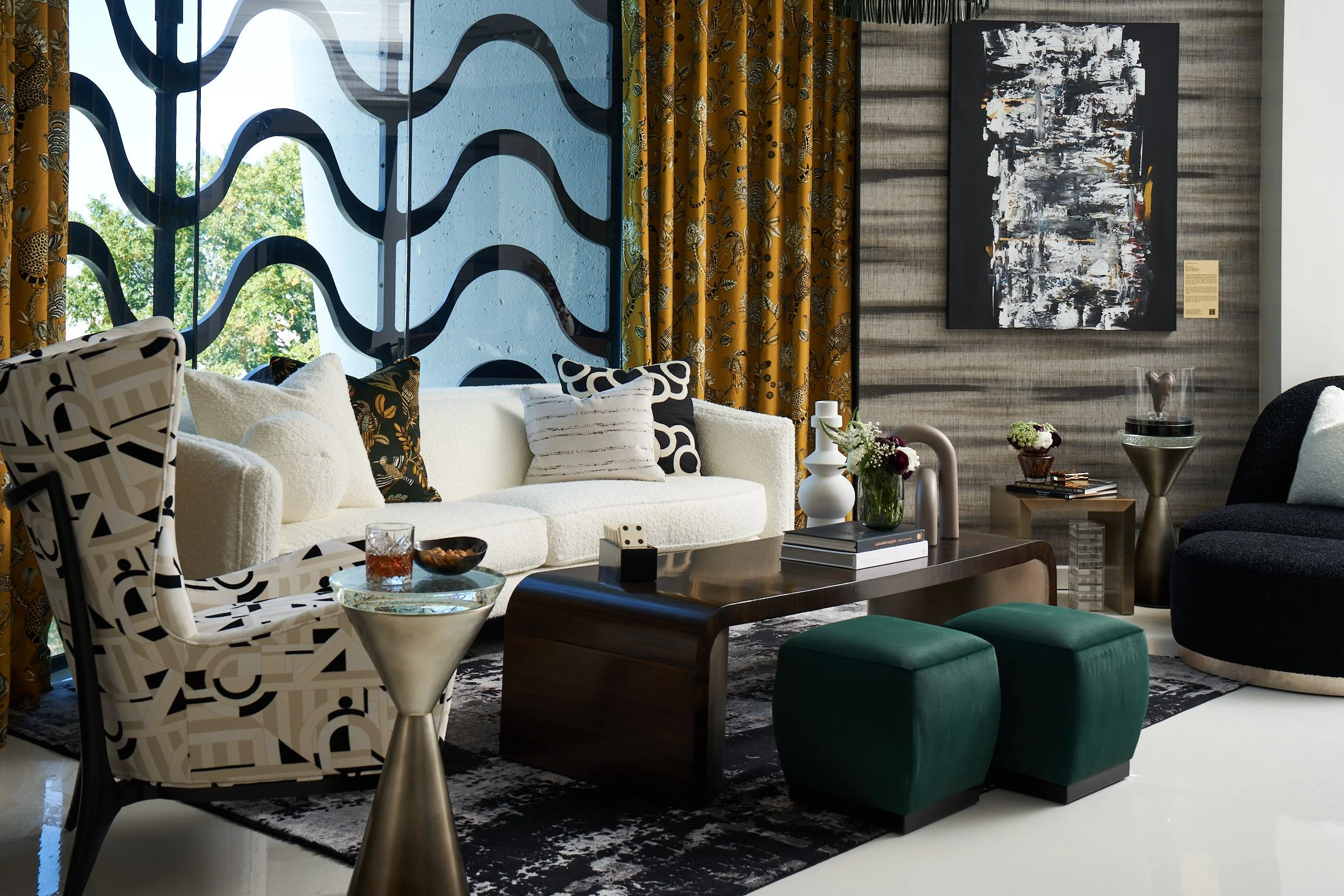 Black Interior Designer Network High point Lounge — Art Wolf Gallery