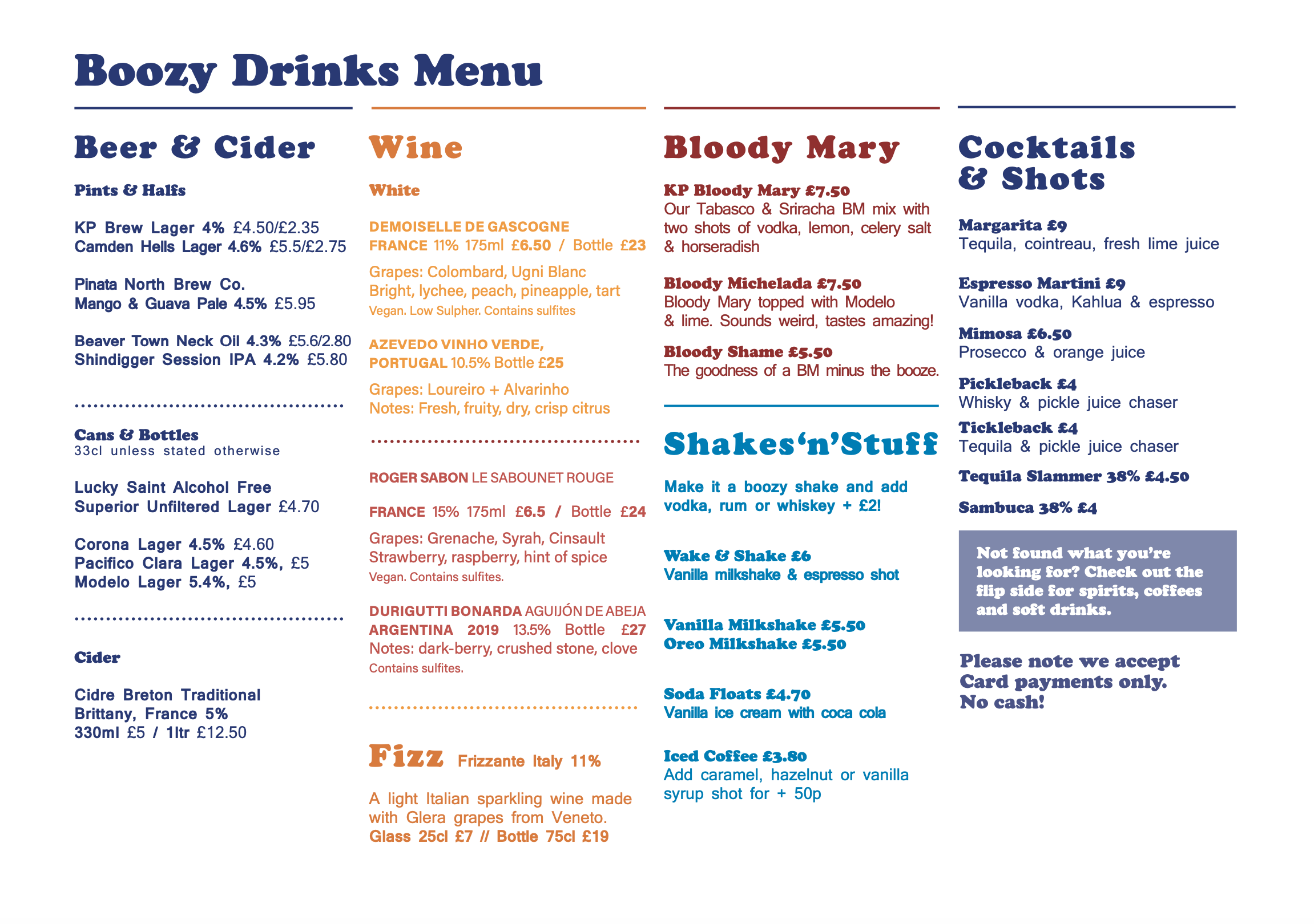 The Koffee Pot Menu — The Koffee Pot