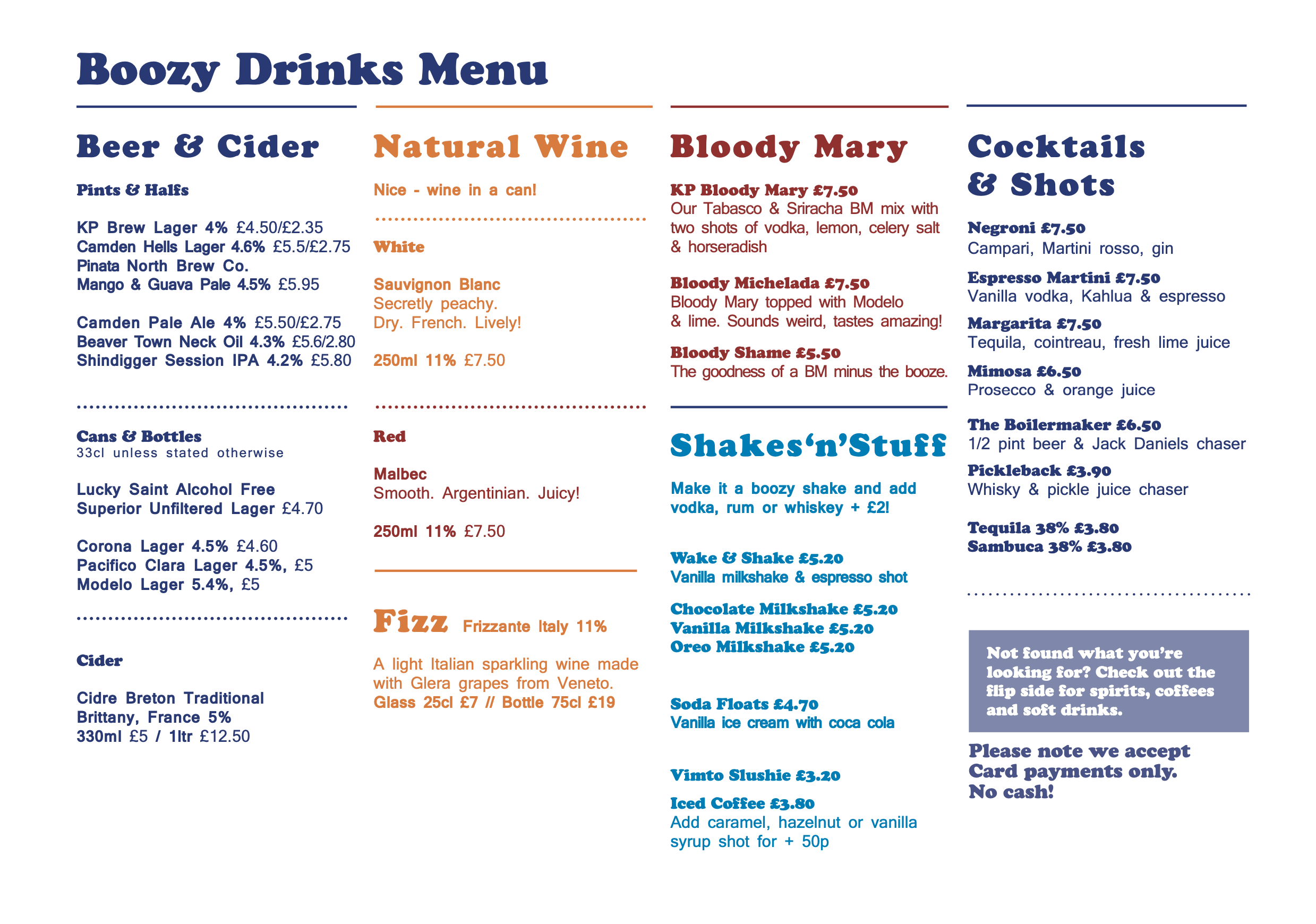 The Koffee Pot Menu — The Koffee Pot