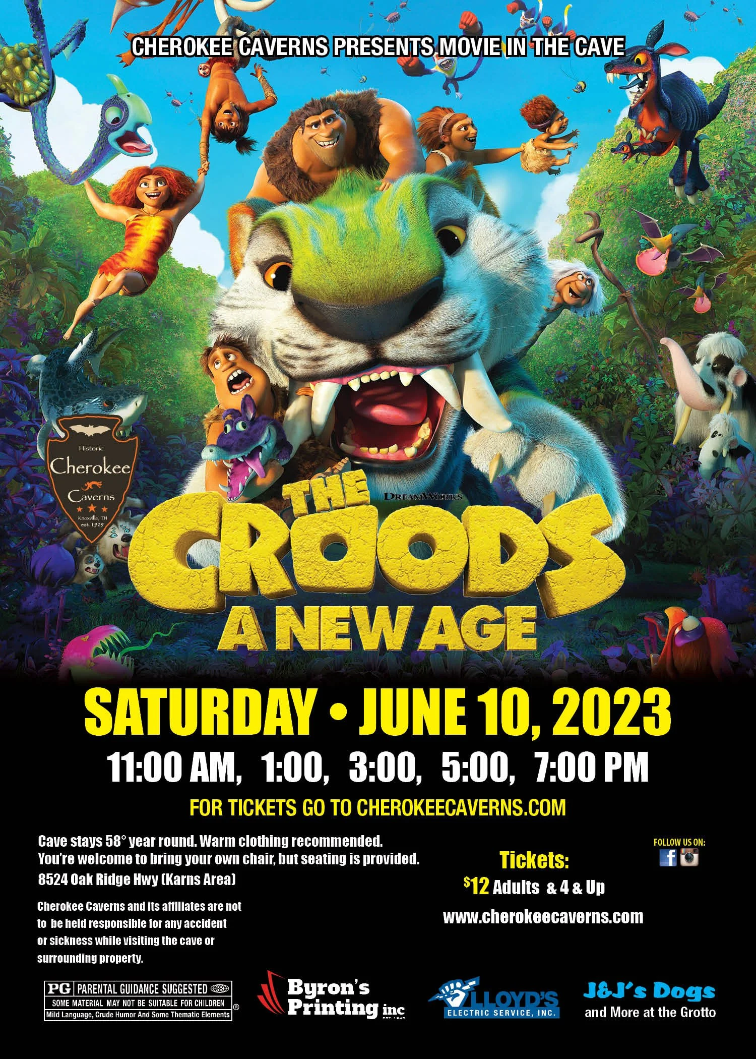 Movies in the Cave — Cherokee Caverns