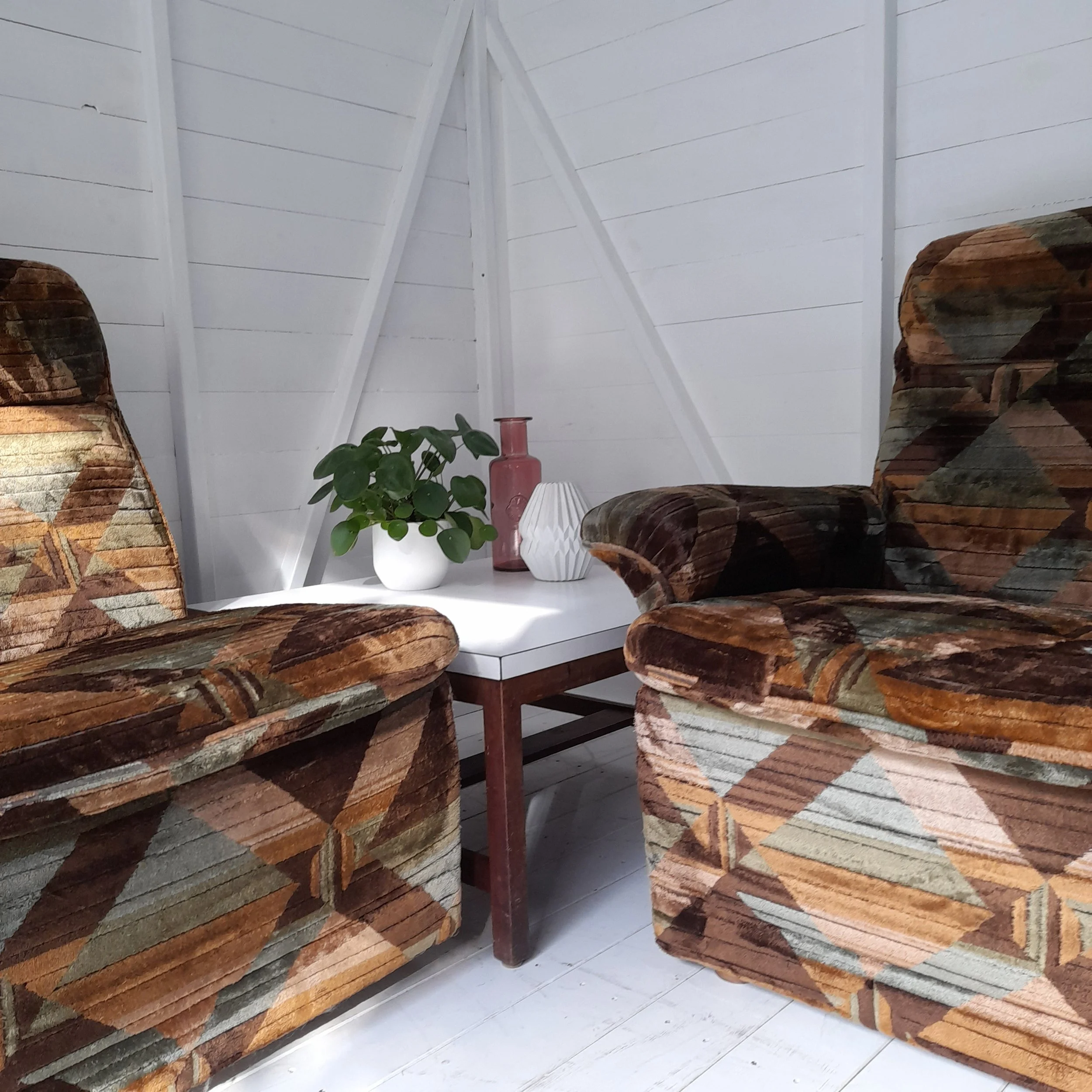 1970's Modular, Graphic Pattern, Sofa Set — House Of Modern Vintage