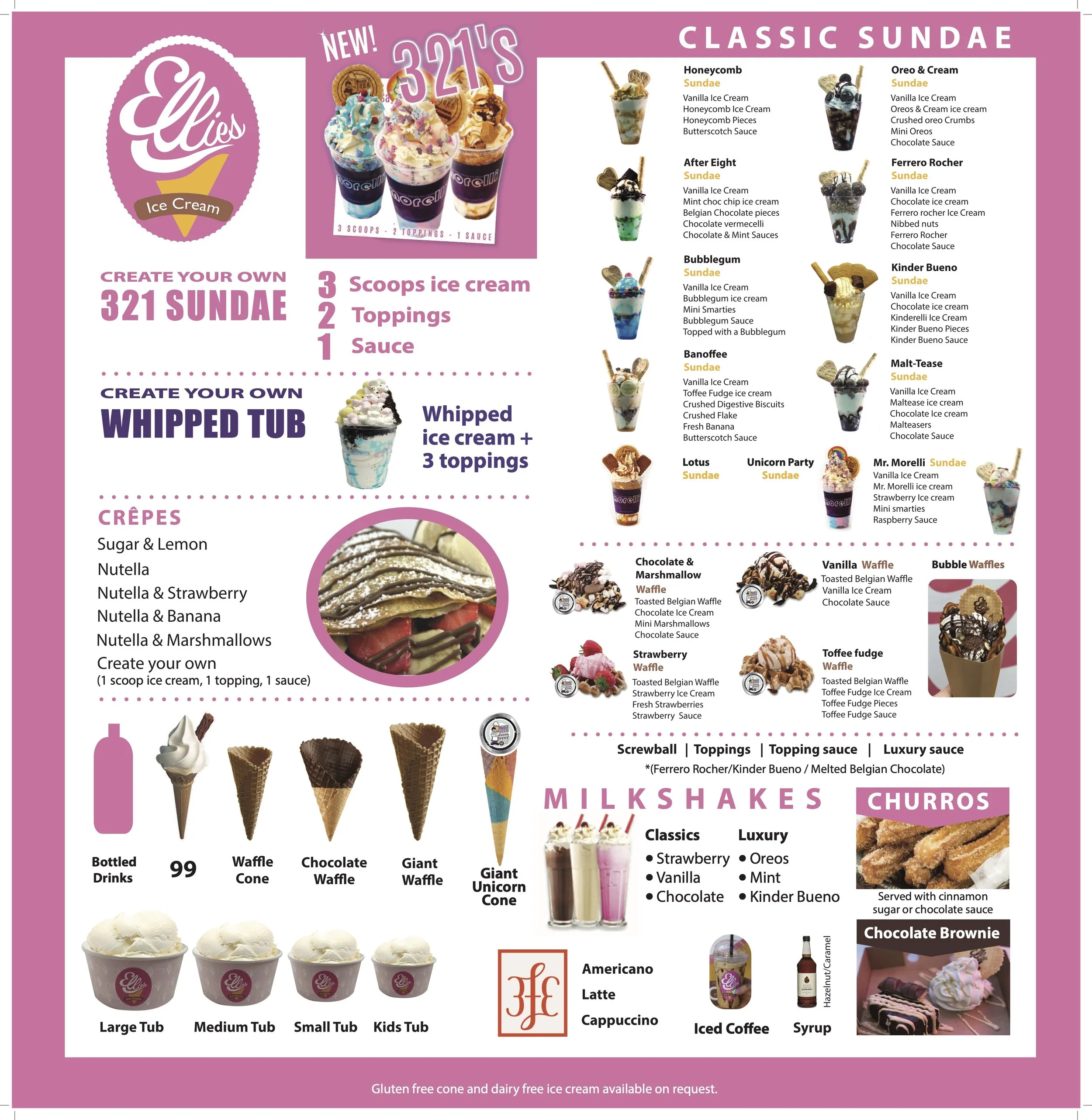 Menu — Ellie's Ice Cream