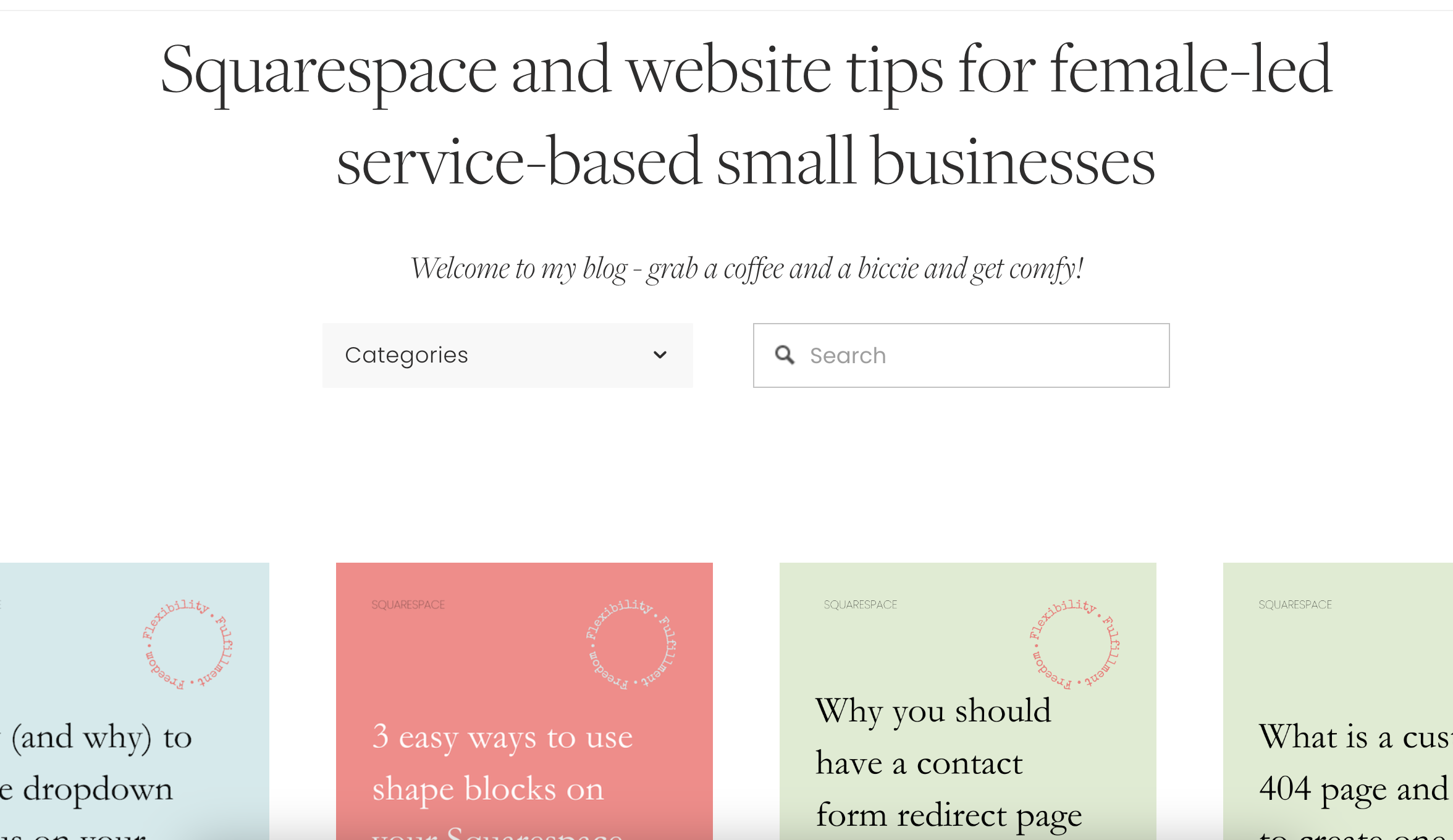 How to organise your blog on your Squarespace website