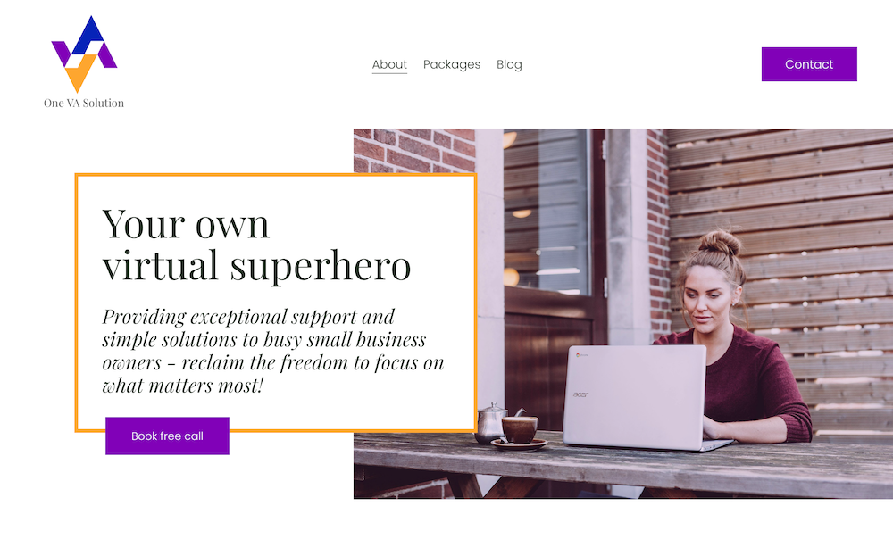Website homepage hero section redesign