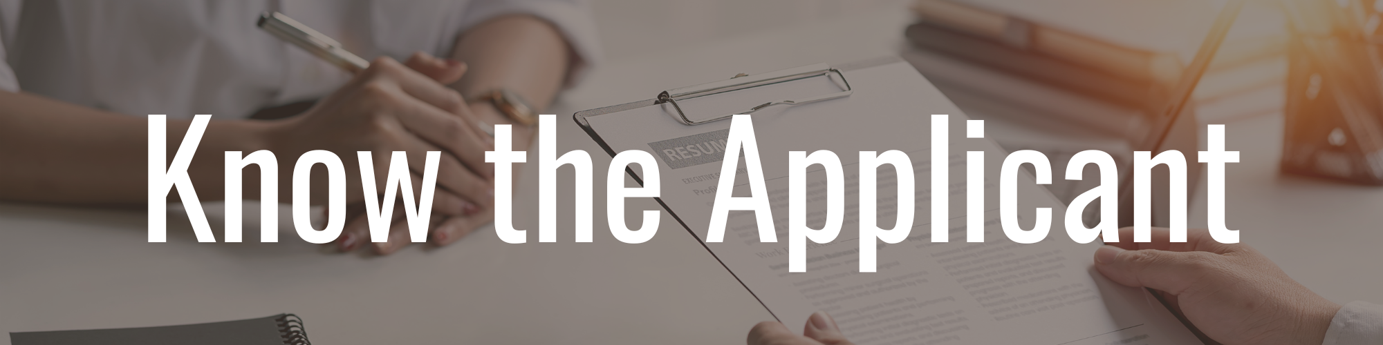 Know the Applicant — ExecTech - Practice Management Consulting for ...