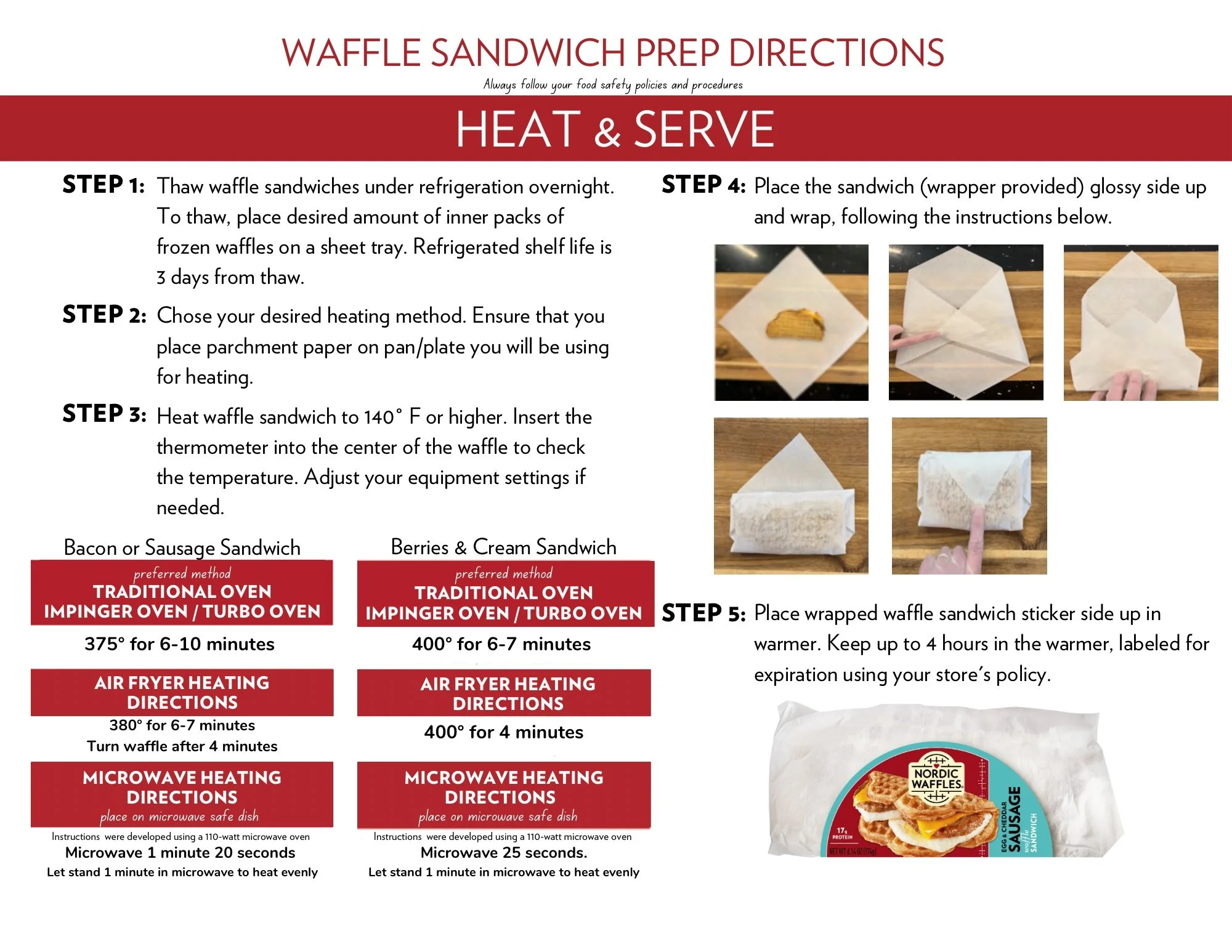Nordic Waffles - Single Serve Waffle Sandwiches