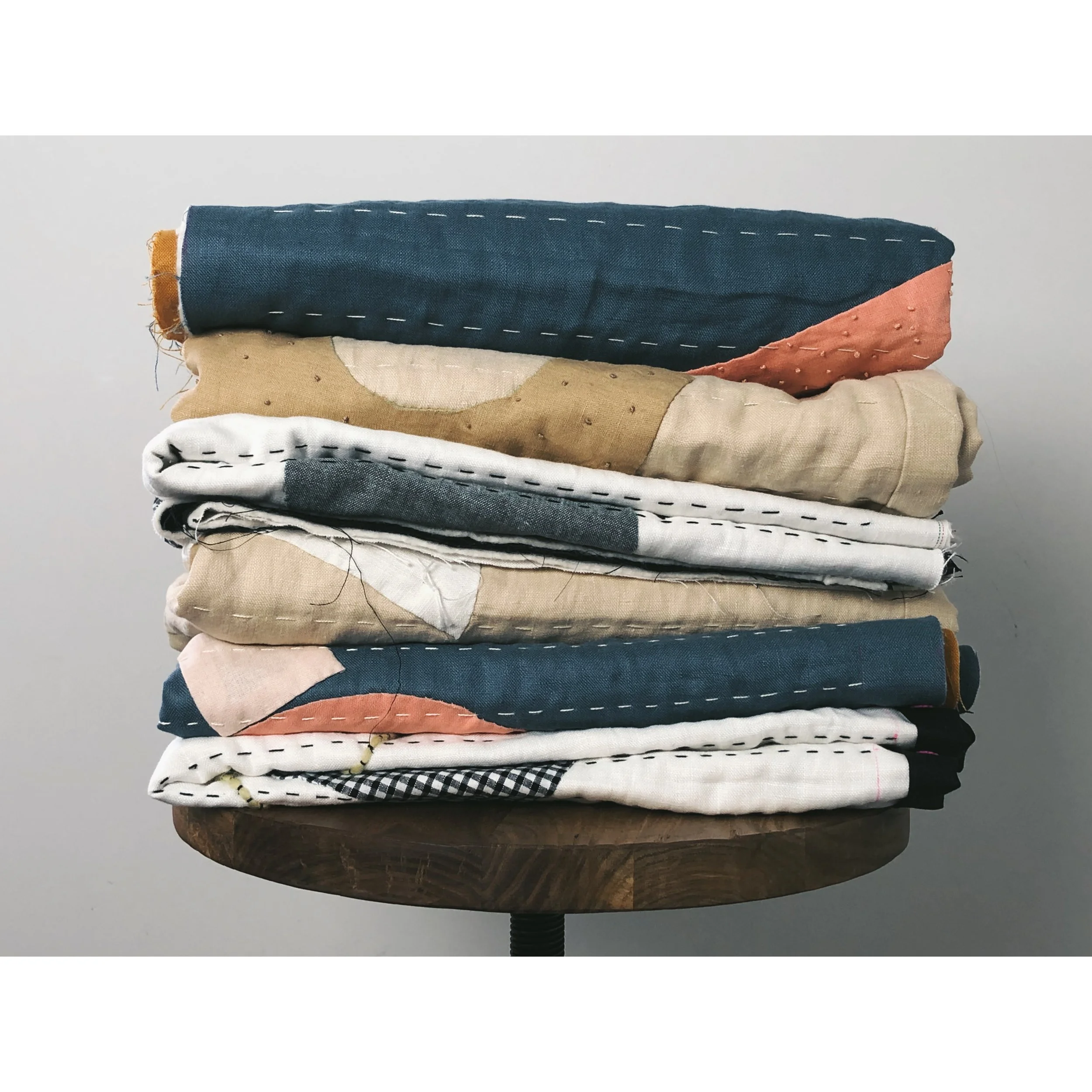 Topple Quilt - Muted — Rebekah Johnston Textile Artist