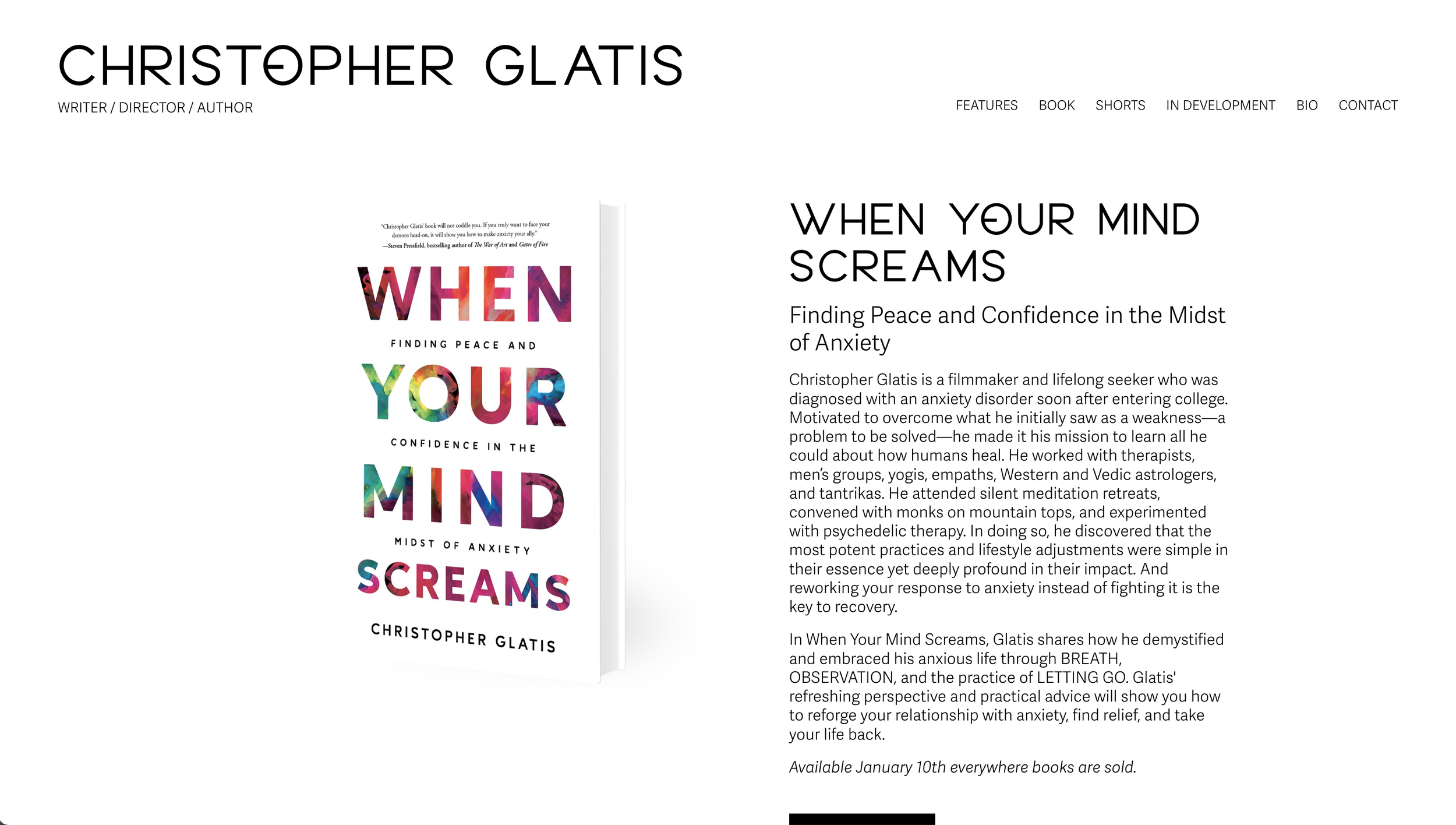 A Cinematic Presentation For Filmmaker Christopher Glatis — EngageTaste ...