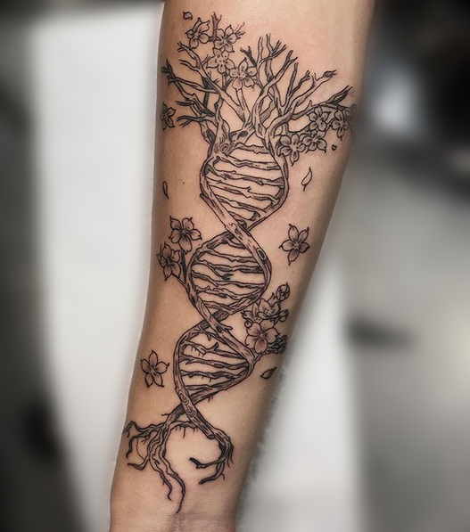 Dna Helix Tree Tattoo
