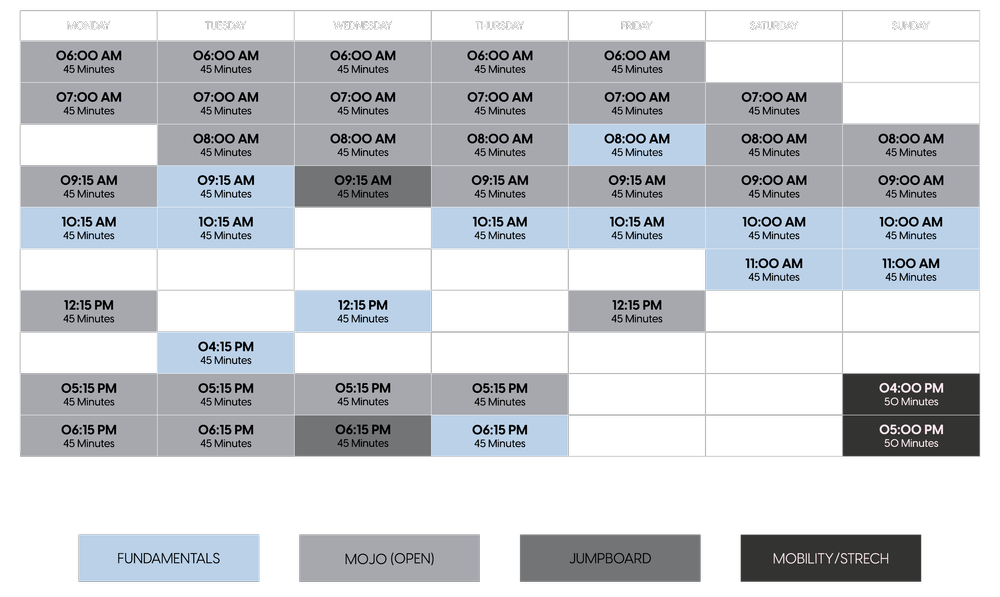 Reformer Pilates Timetable | Queenstown Reformer Pilates Studio ...