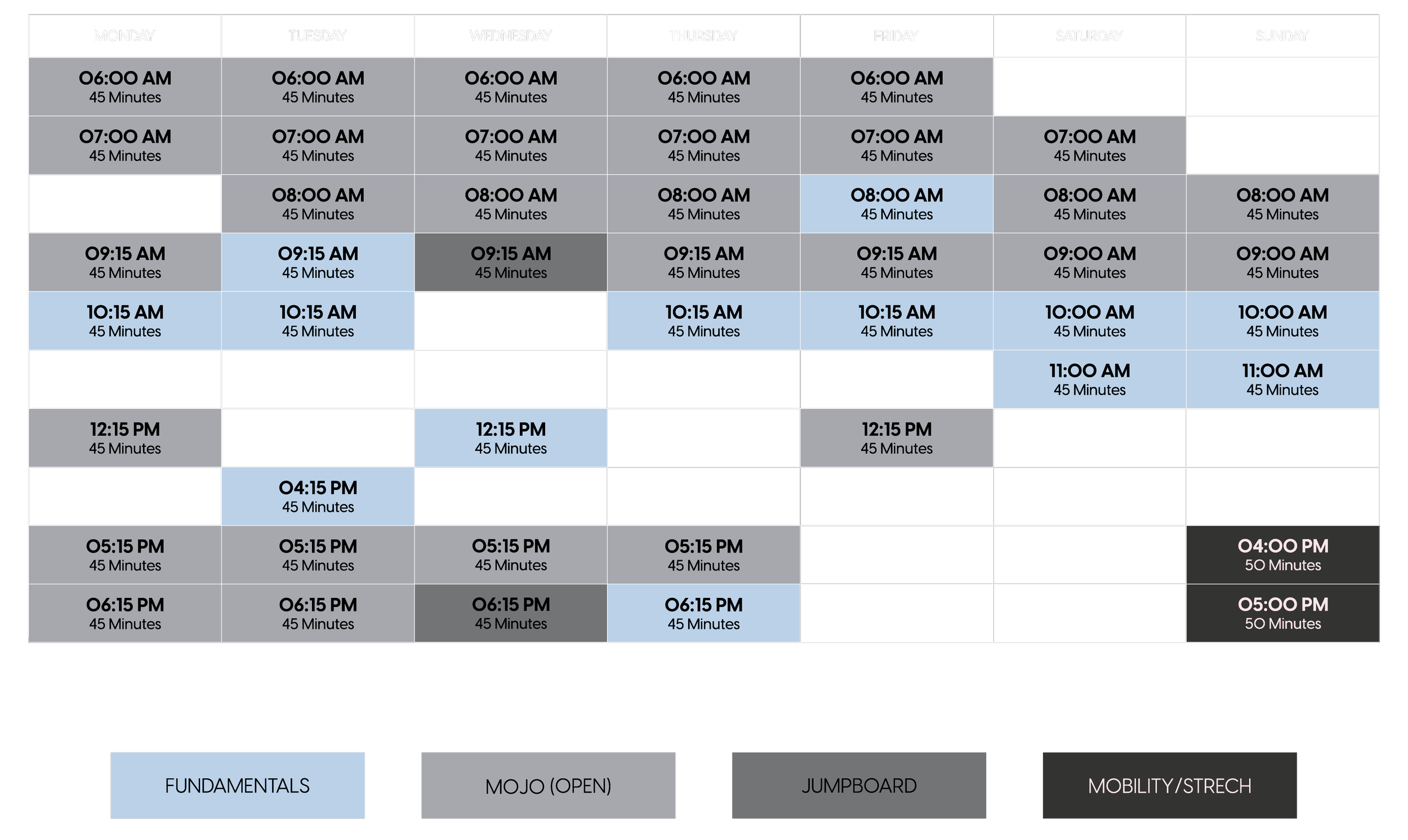 Reformer Pilates Timetable | Queenstown Reformer Pilates Studio ...