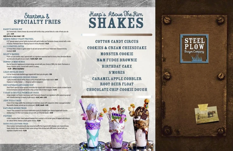 Menu — Steel Plow Burger Company