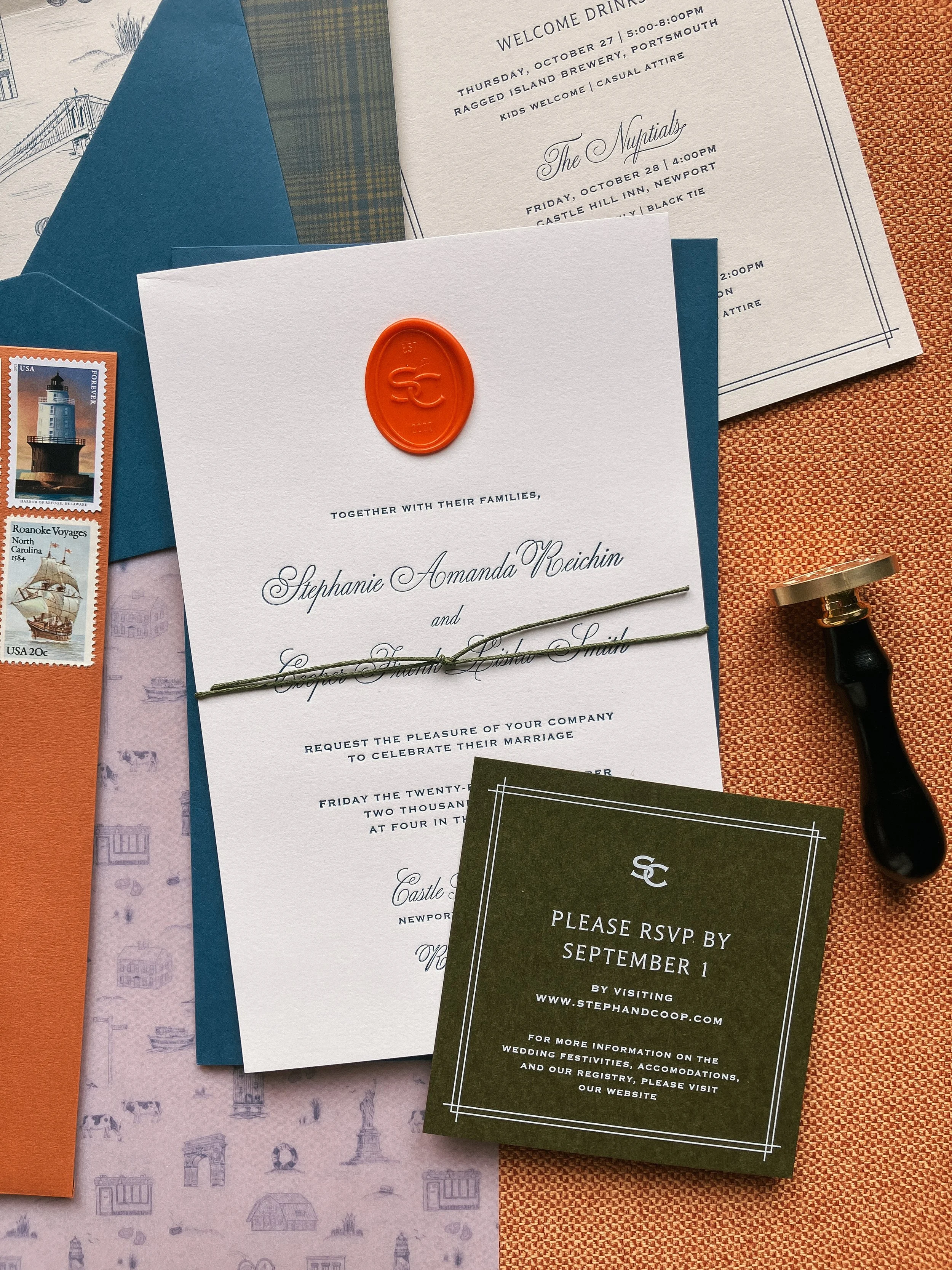 L.L. Bean Inspired Rhode Island Wedding at Castle Hill Inn | Jubilee Paper