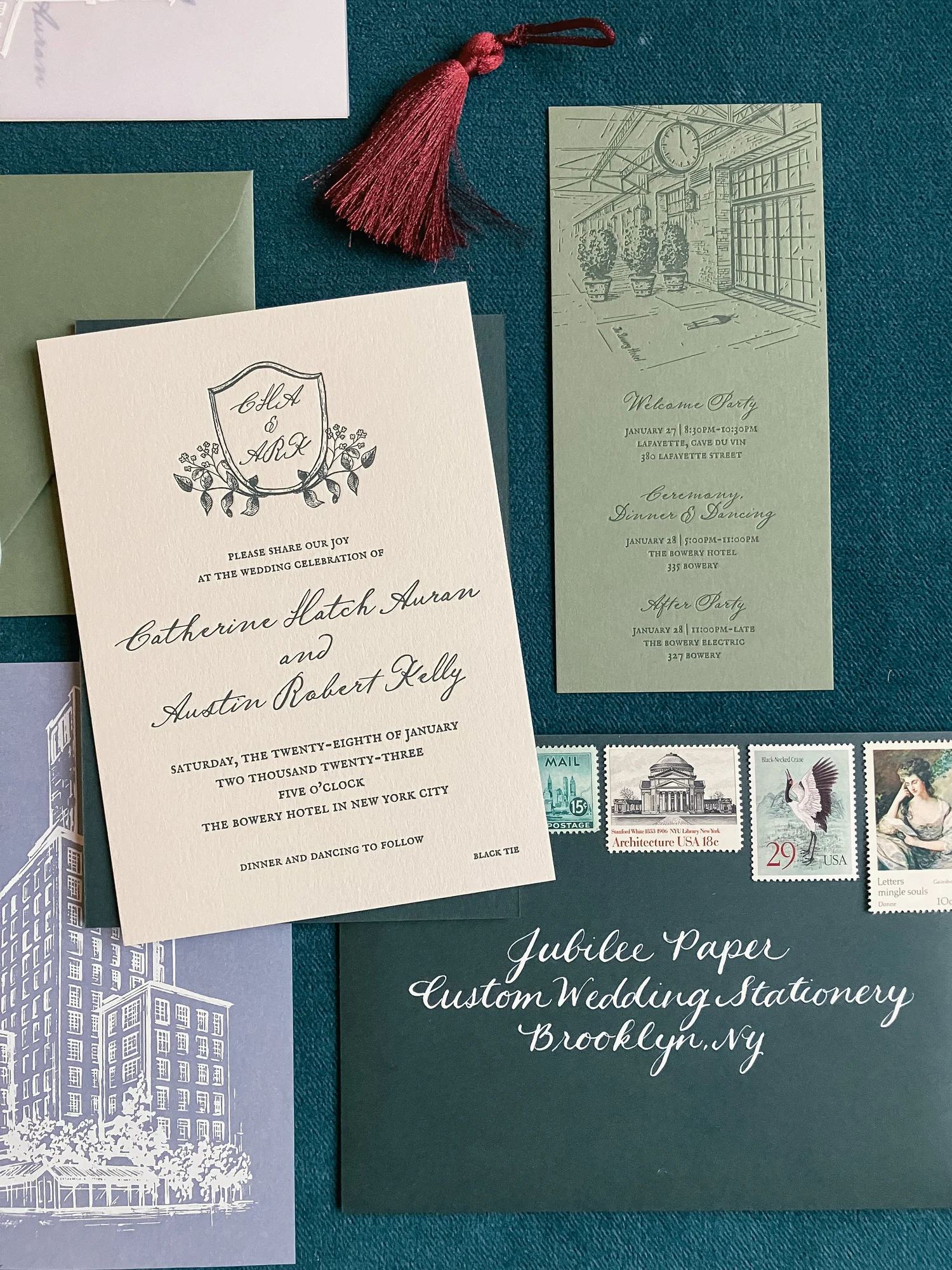 Vintage and Moody Winter Wedding in New York City at the Bowery Hotel ...