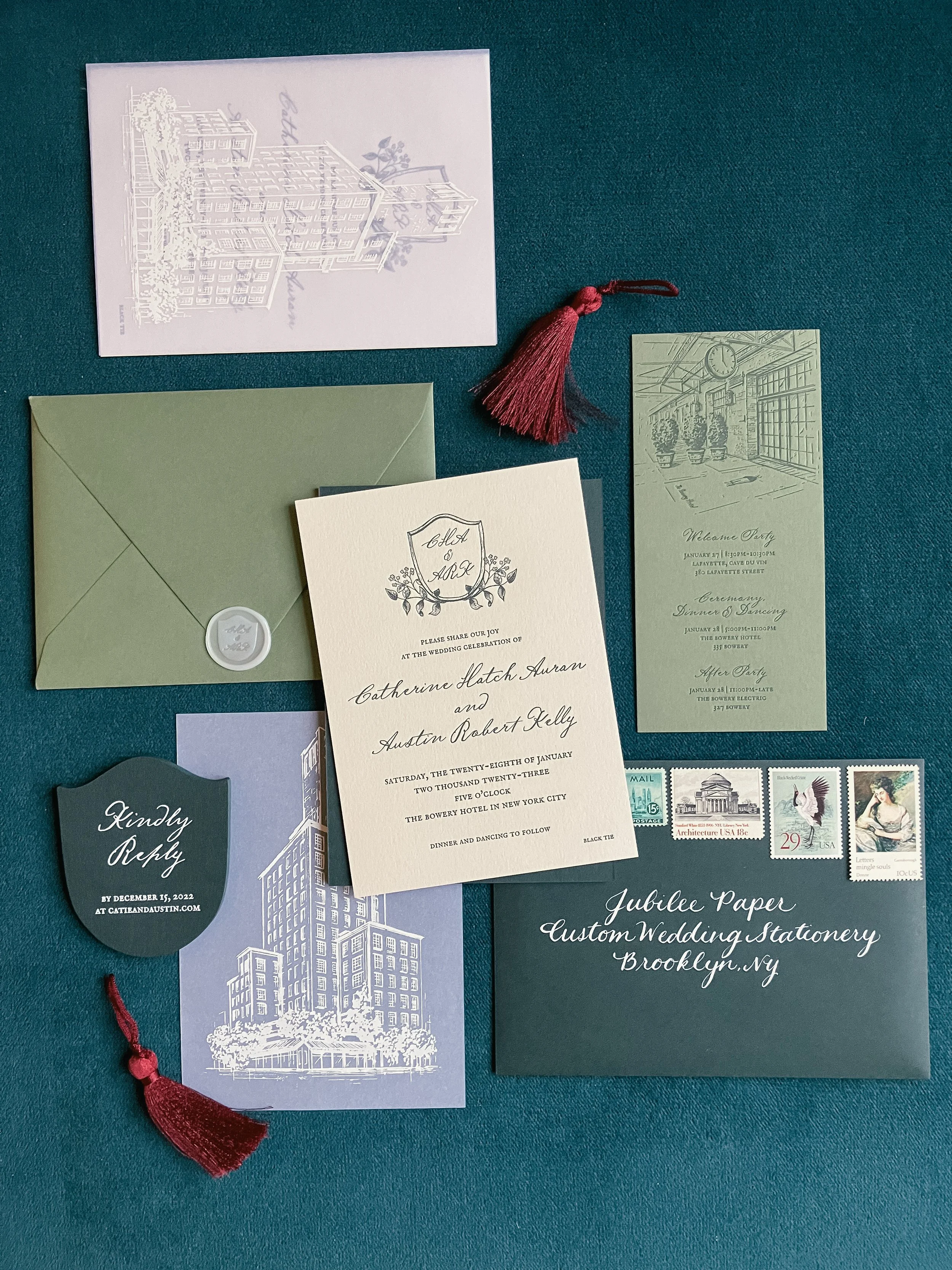 Vintage and Moody Winter Wedding in New York City at the Bowery Hotel ...