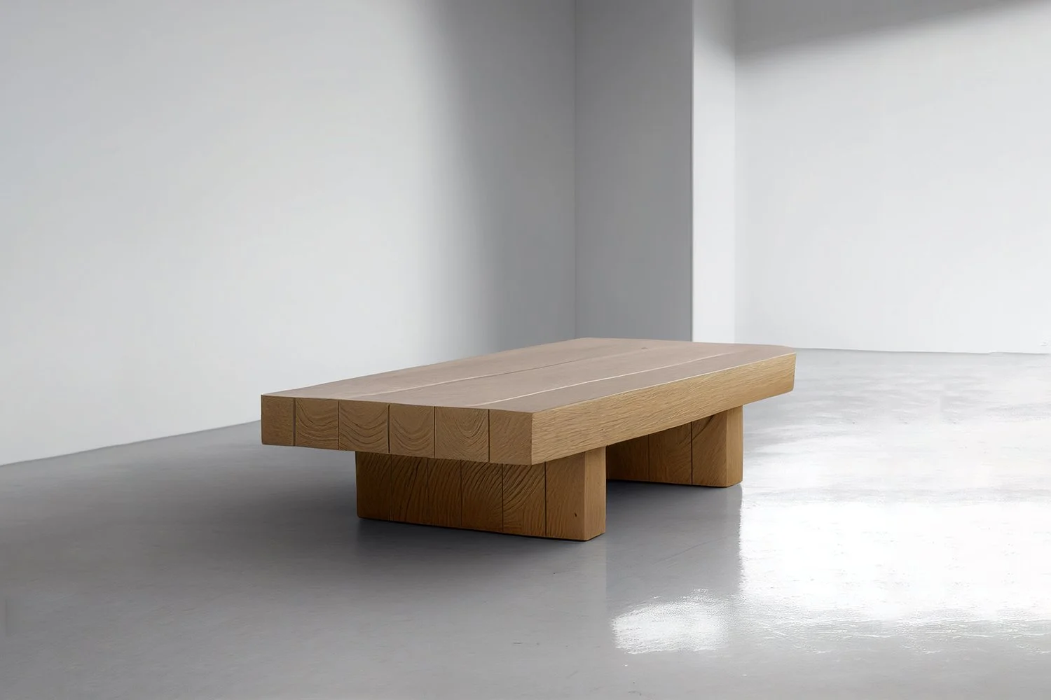 Hand-crafted Solid Thick Oak Rectangular Coffee Table / Bench — NONO ...