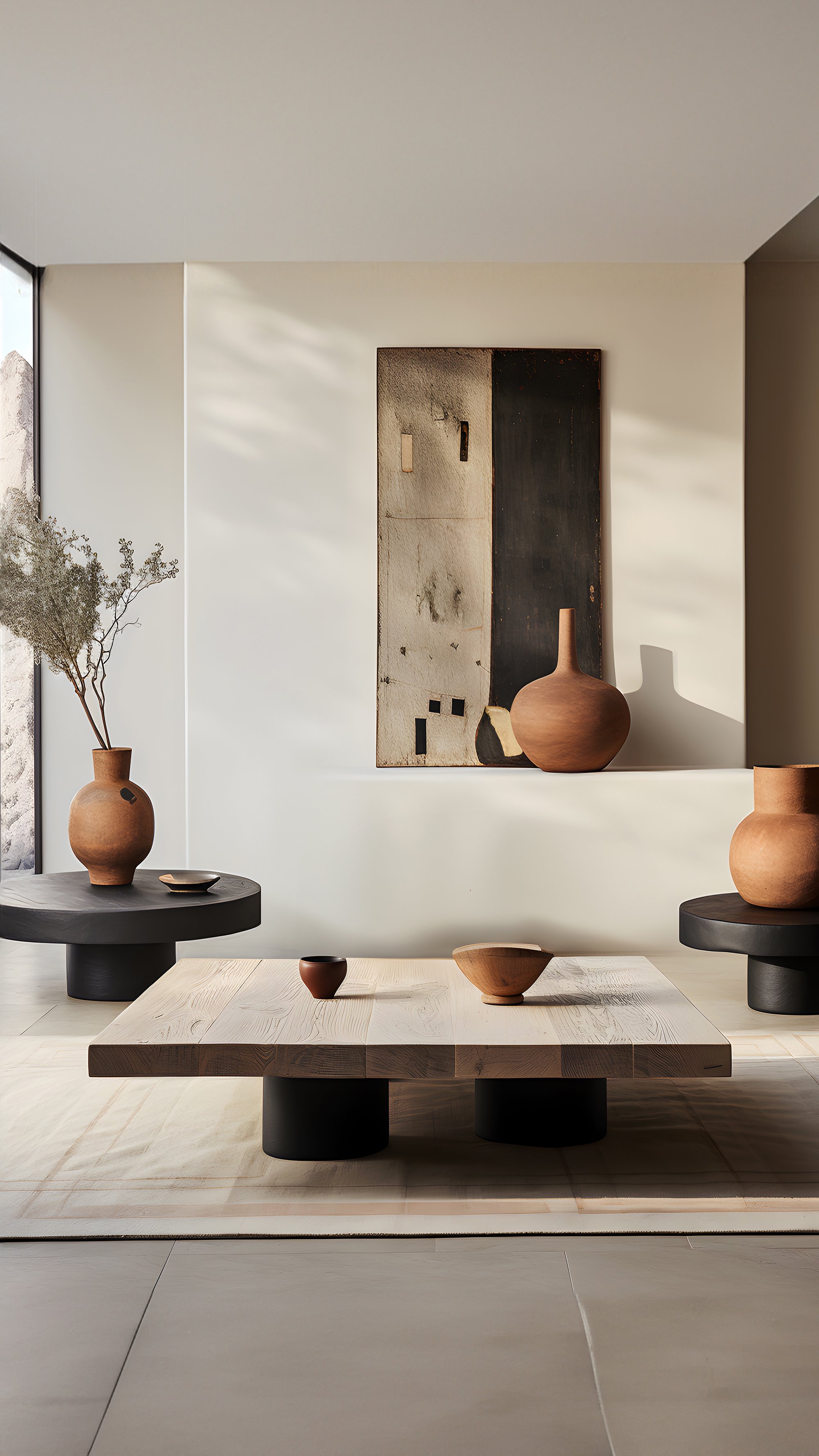 Natural Finish Rectangular Coffee Table - Classic Fundamenta 28 by NONO ... Natural Finish Rectangular Coffee Table - Classic Fundamenta 28 by NONO ...