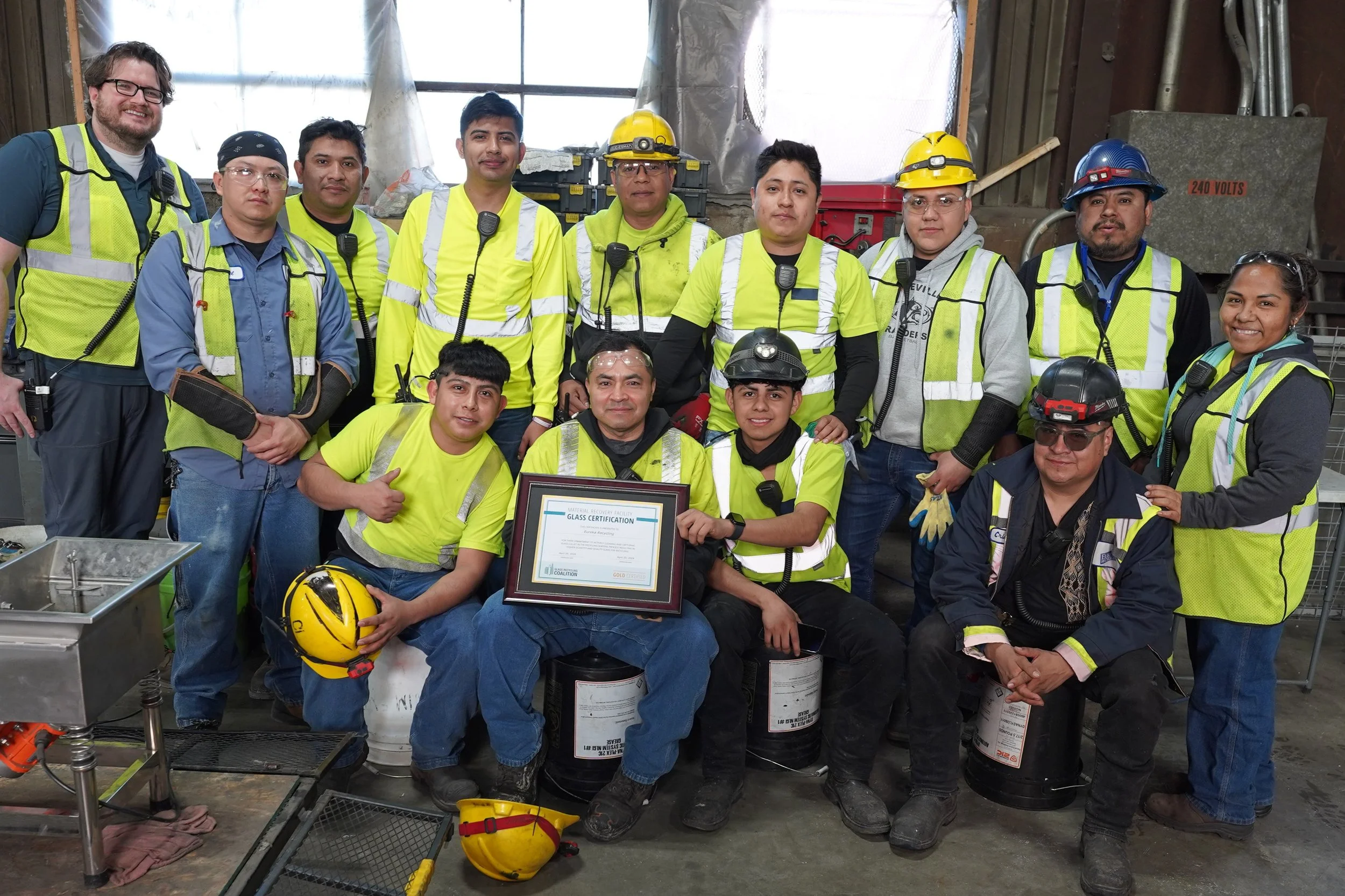 Eureka Recycling Receives Gold for MRF Glass Certification — Glass ...