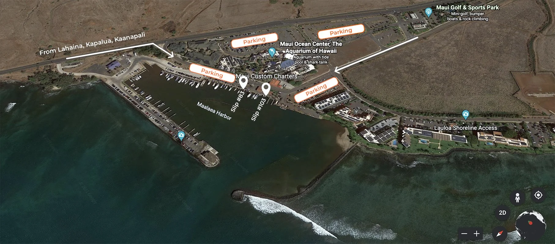 Directions — Maui Custom Charters