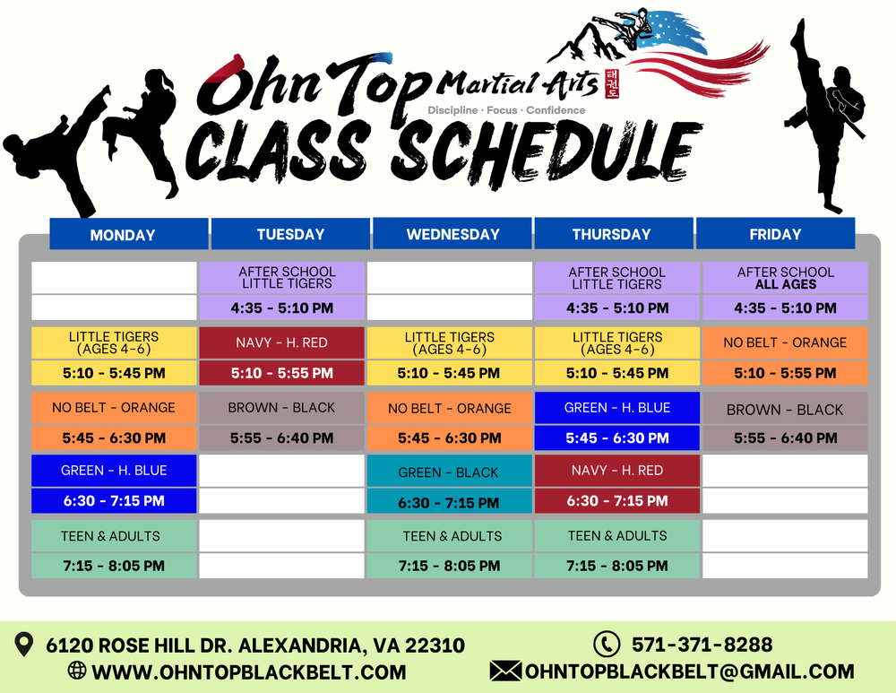 SCHEDULE — ohntoptkd.com