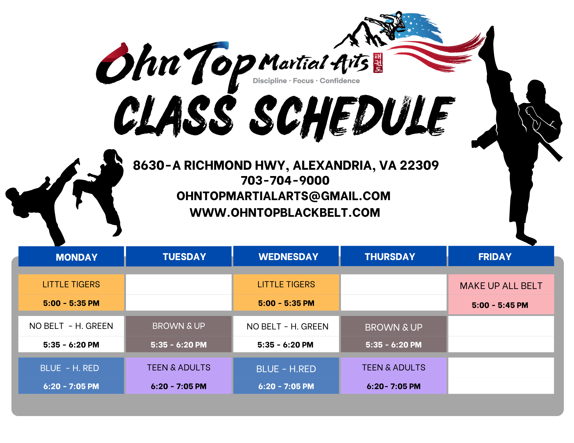 SCHEDULE — ohntoptkd.com