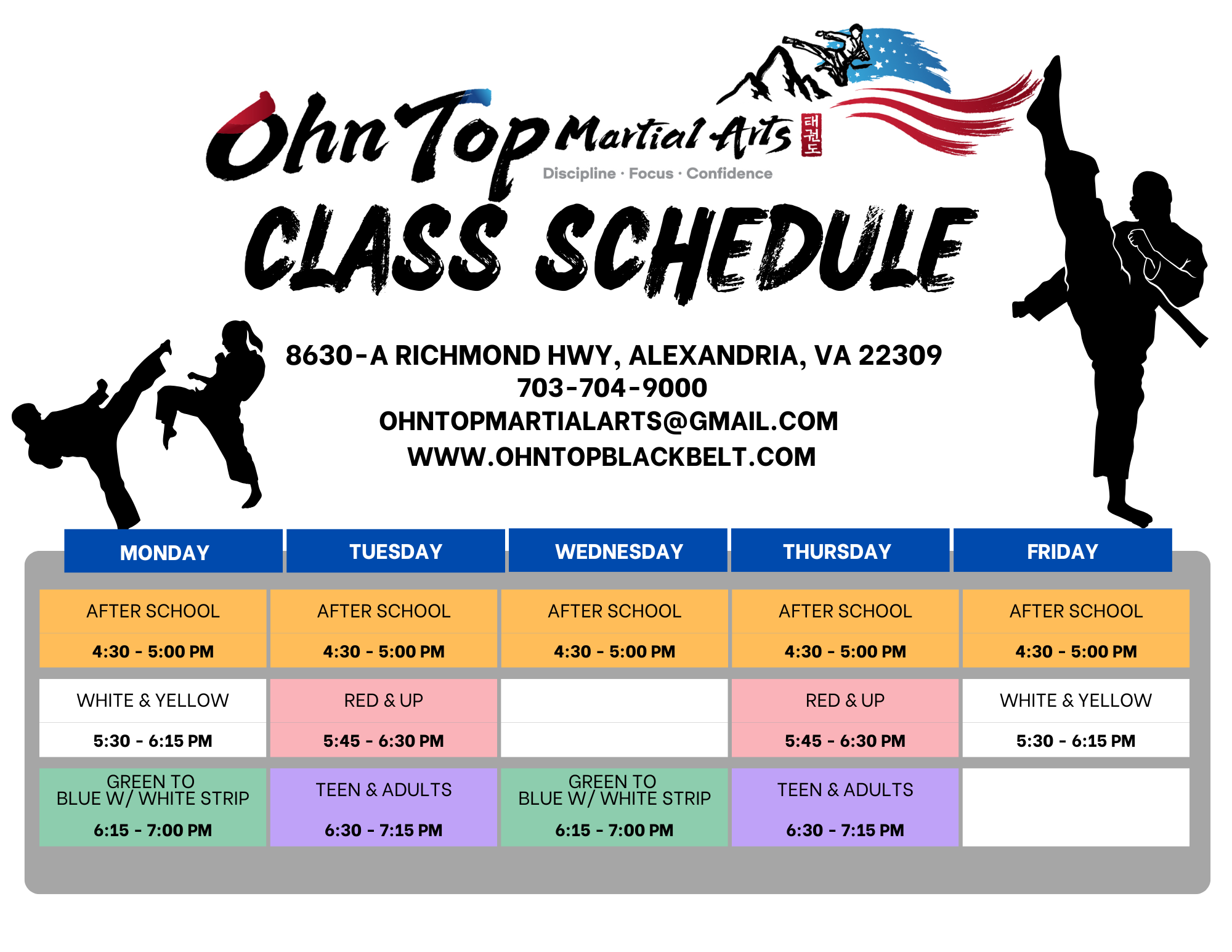 SCHEDULE — ohntoptkd.com