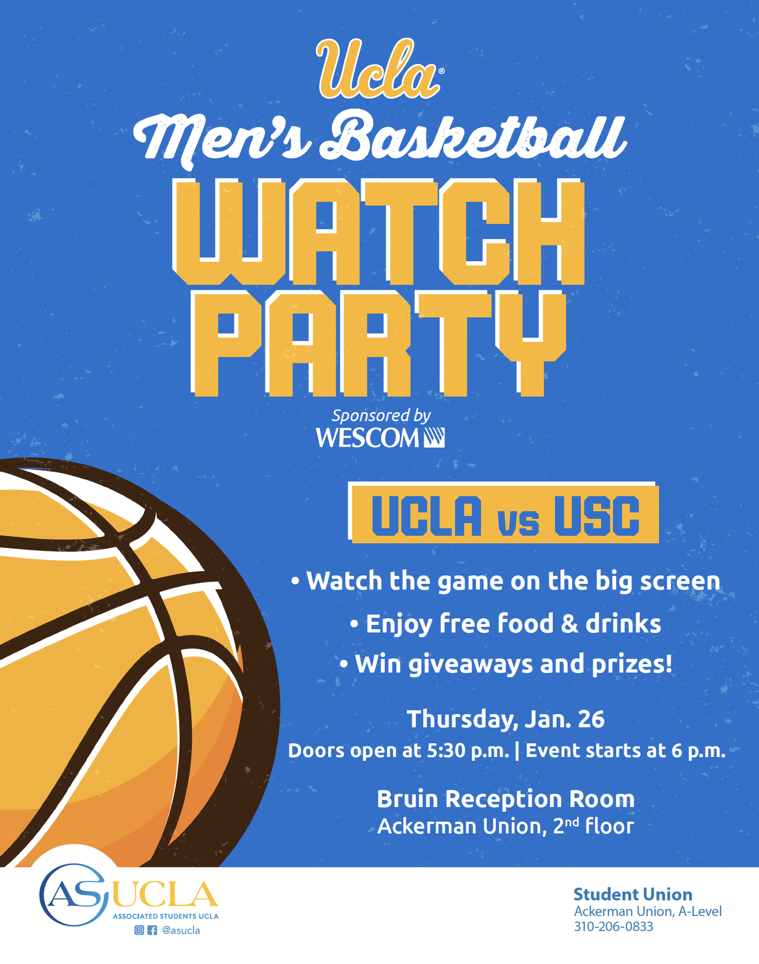 Join UCLA Student Union to watch UCLA vs. USC Basketball live — ASUCLA