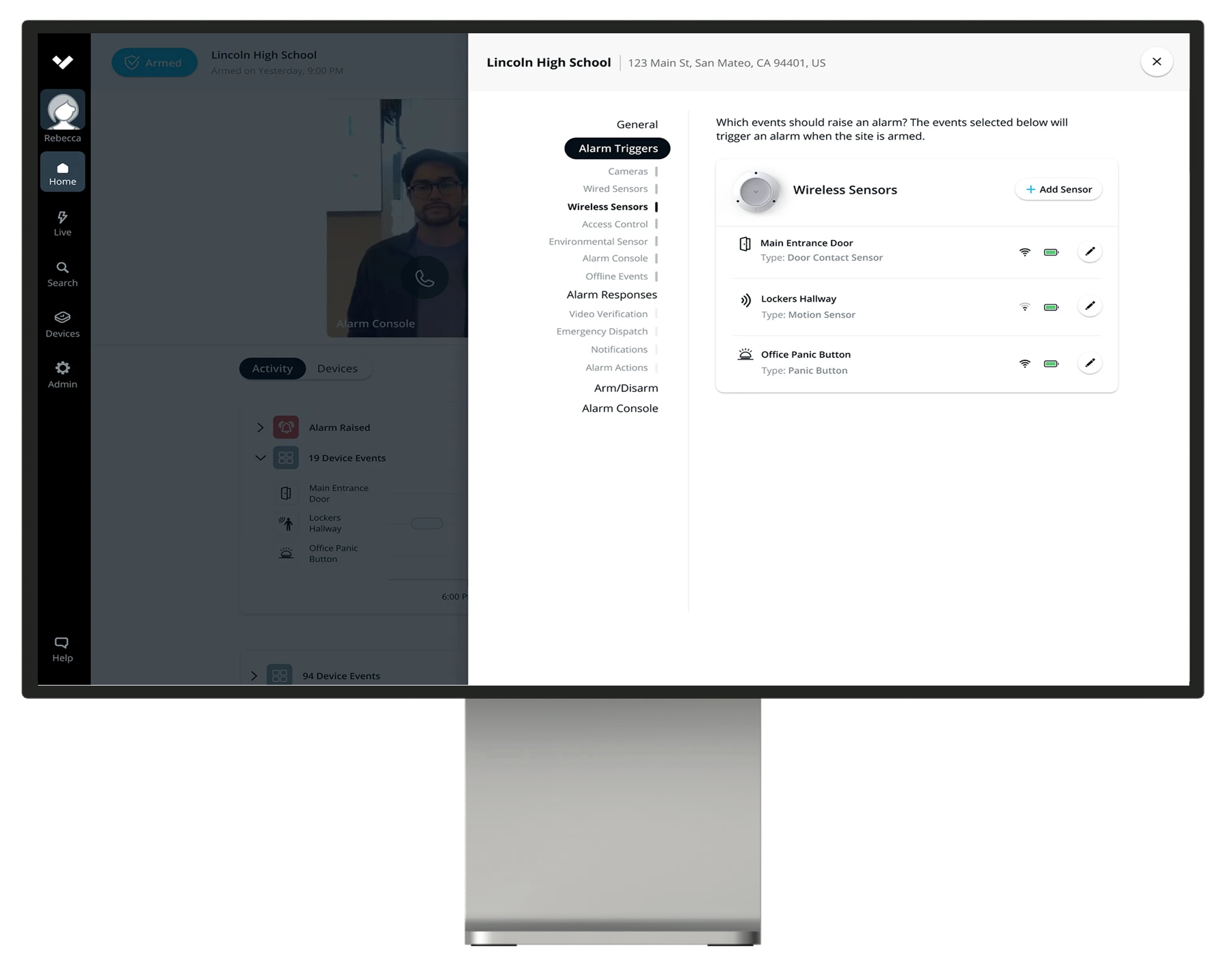 Alarms & Sensors — Packet360