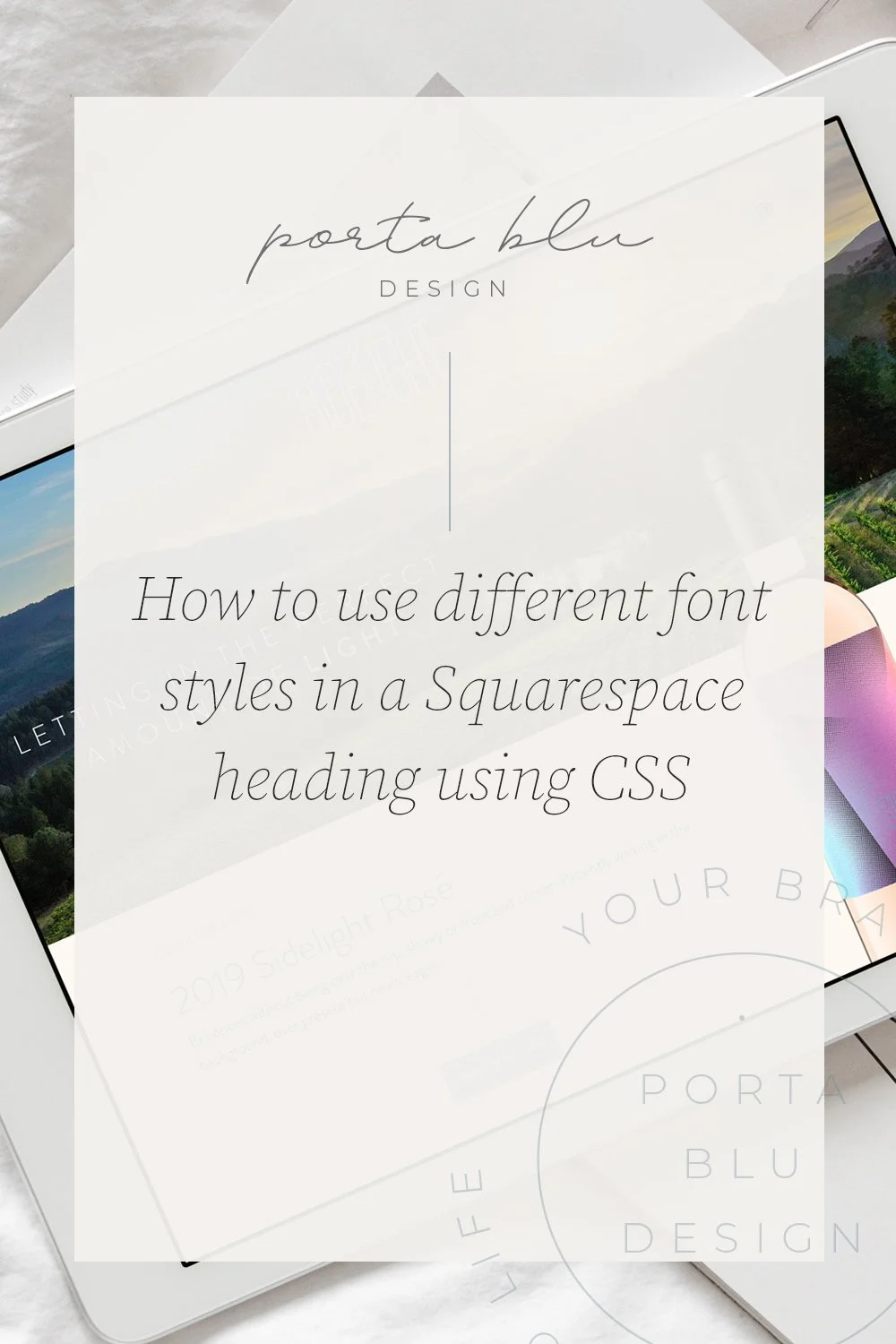 How to use different font styles in one Squarespace heading using CSS — Squarespace Website ...
