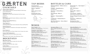 Menus — Garten