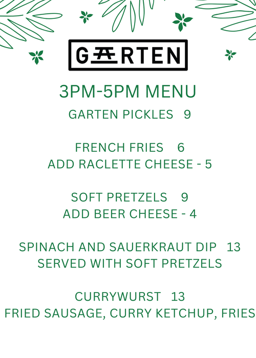 Menus — Garten