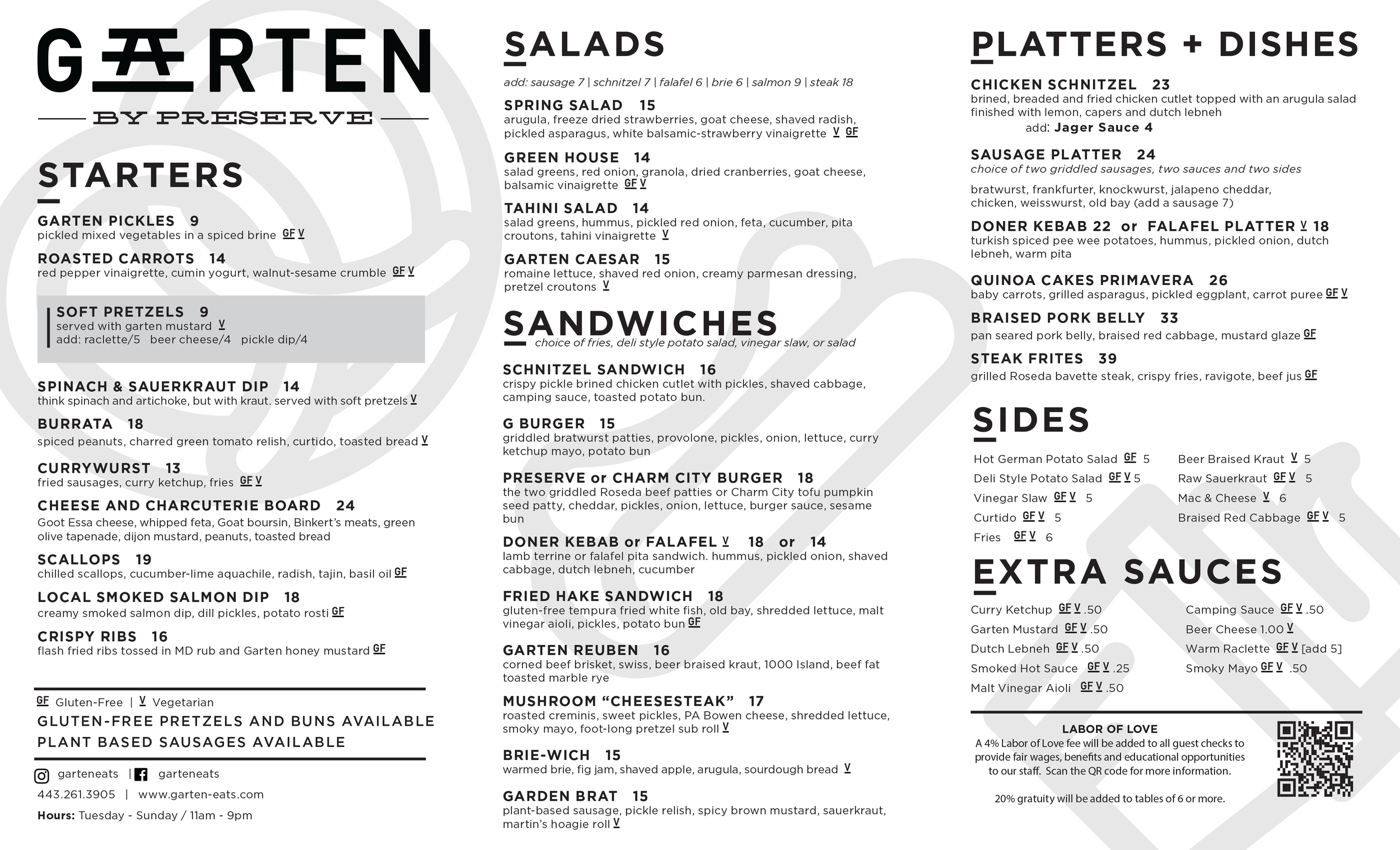 Menus Garten Menus Garten