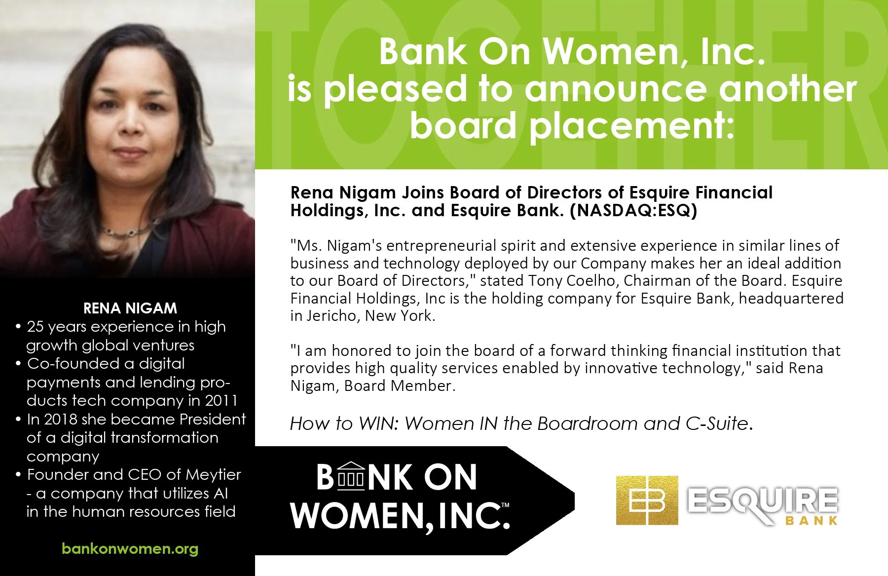 Bank on Women, Inc.
