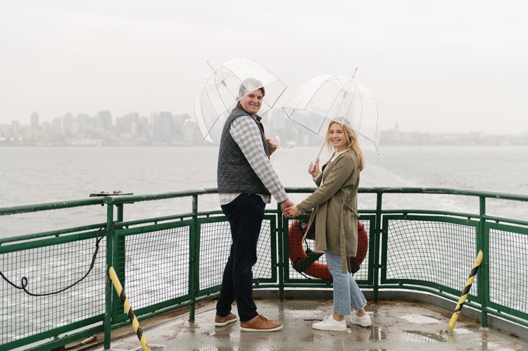 Washington State Ferry Engagement Session — J and L Photography