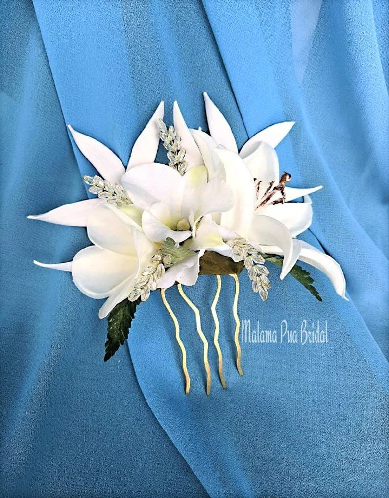 Custom Tropical Flower Headpiece created with Bird of Paradise, Silk ...