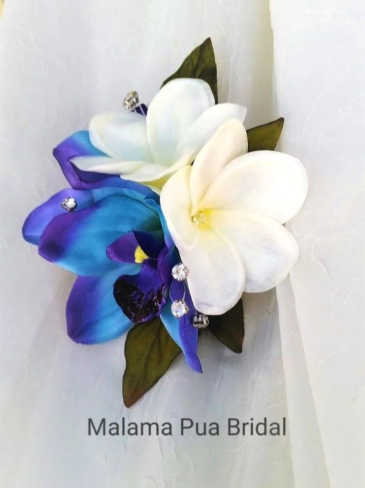 Tropical Hawaiian Hibiscus Wedding Hair Flower with Crystal Stamen ...