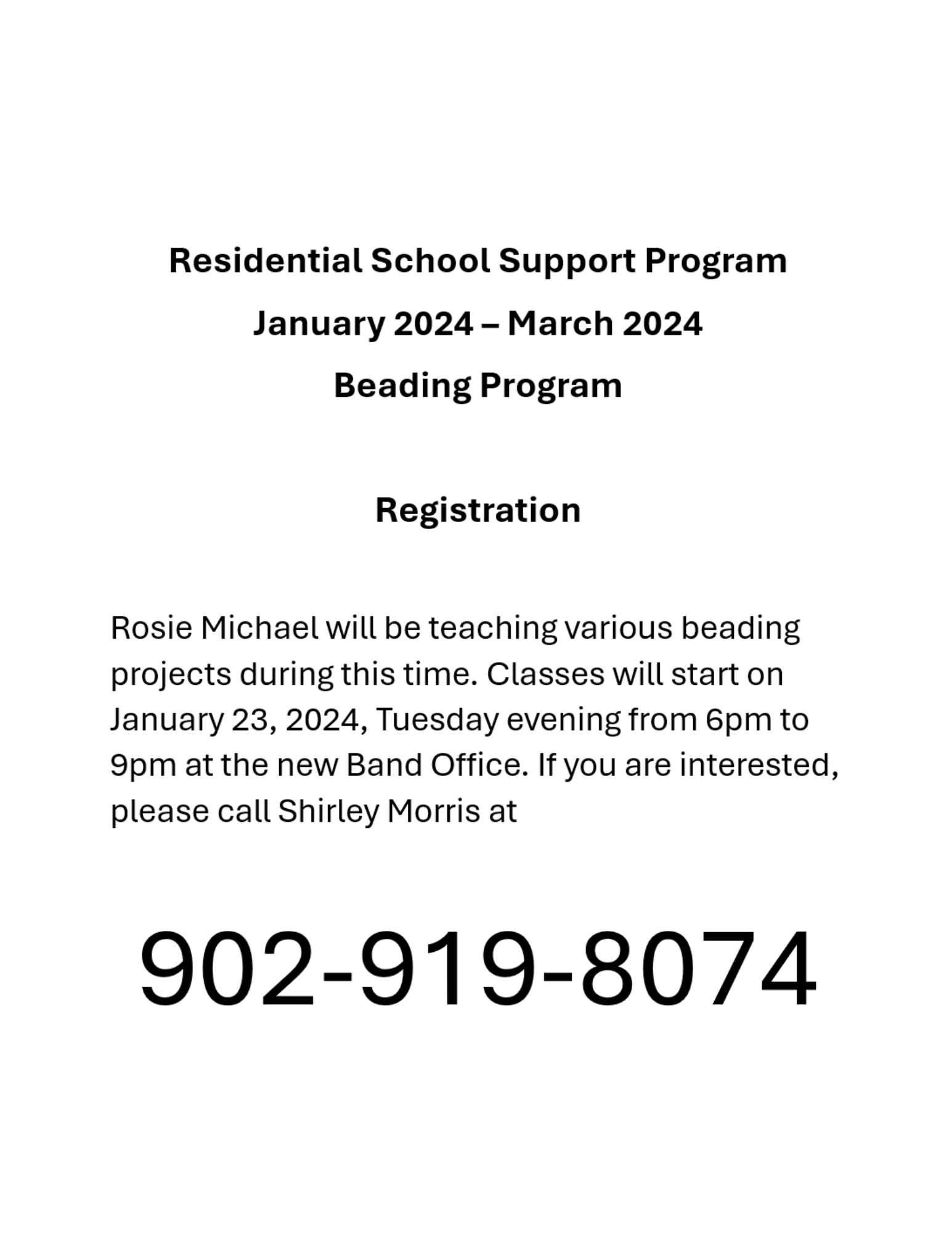 Beading Program hosted by Residential School Support Program — Sipekne'katik