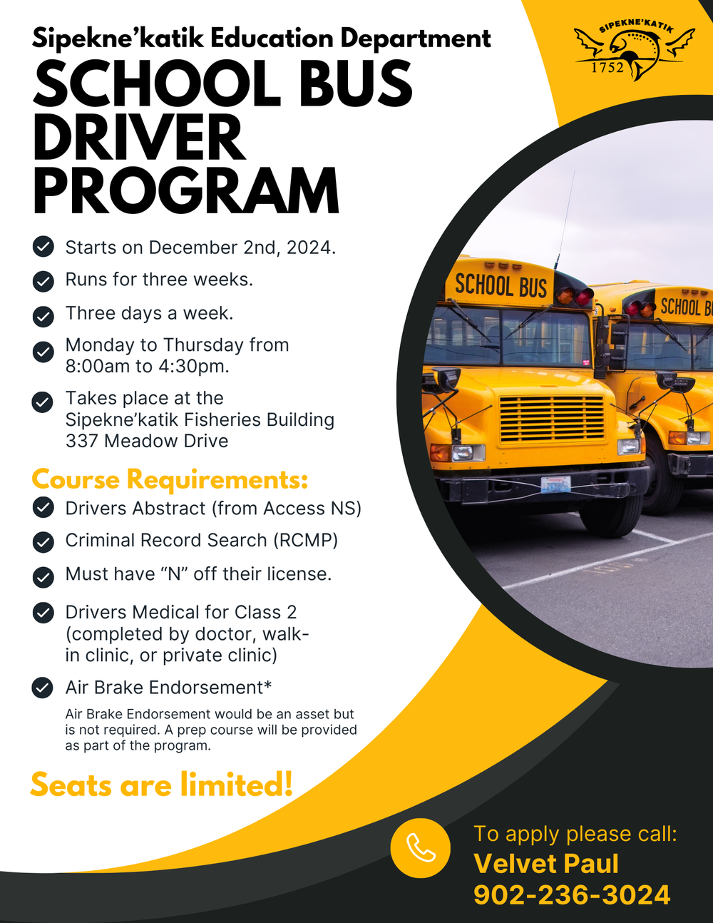 School Bus Driver Program — Sipekne'katik